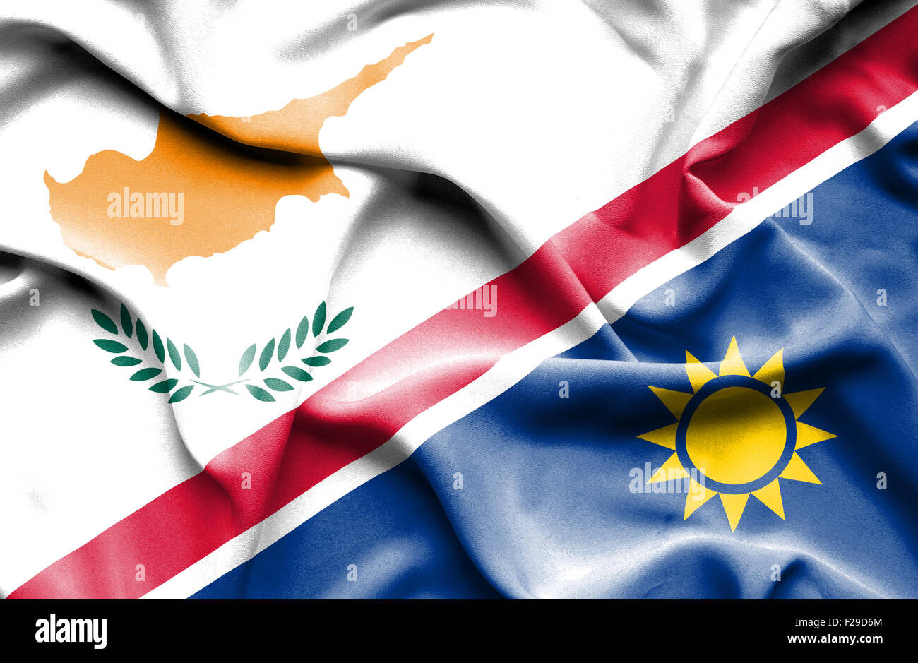 Cyprus namibia flag hi-res stock photography and images - Alamy