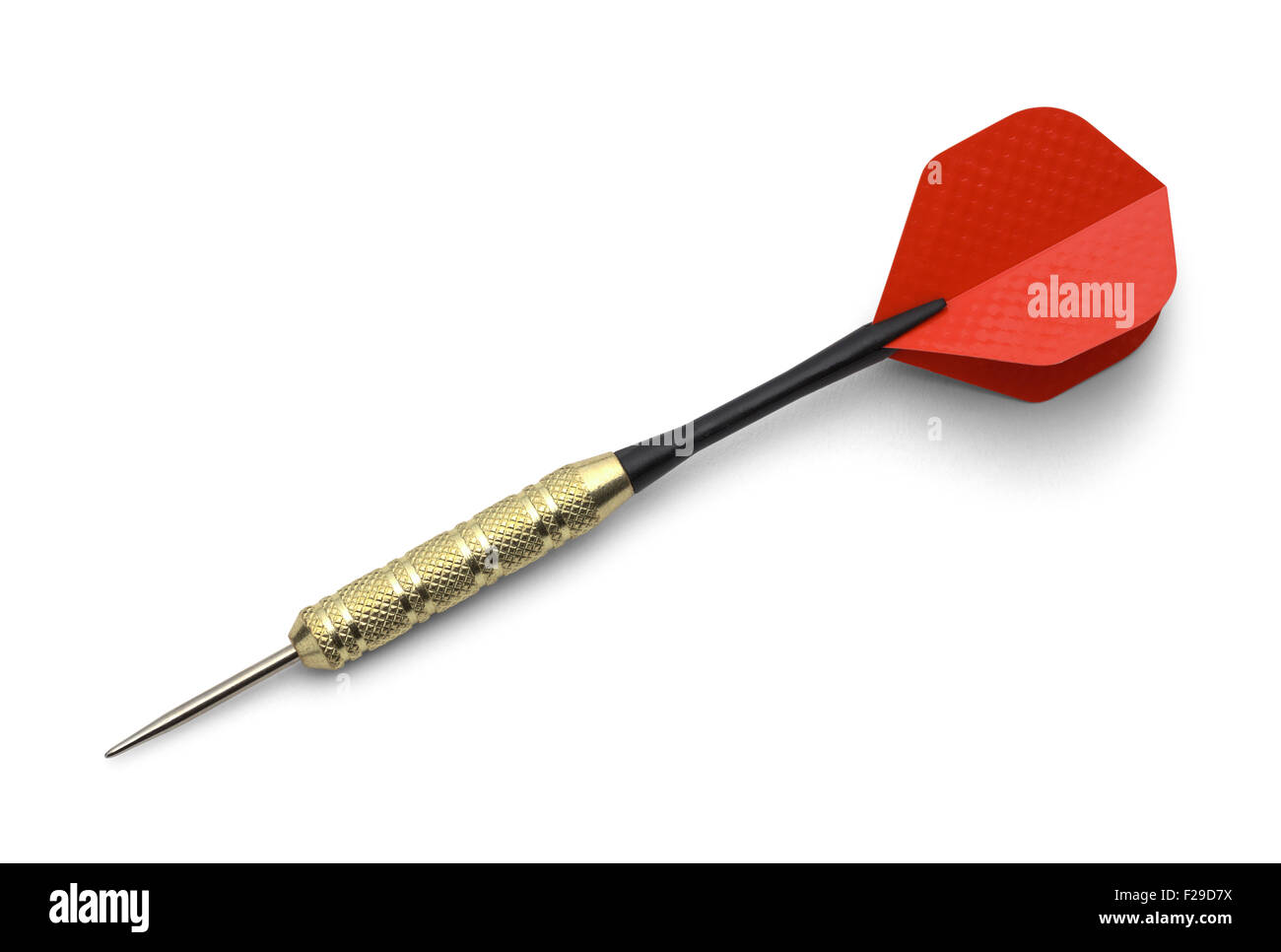 Single Red and Black Dart Isolated on White Background Stock Photo - Alamy