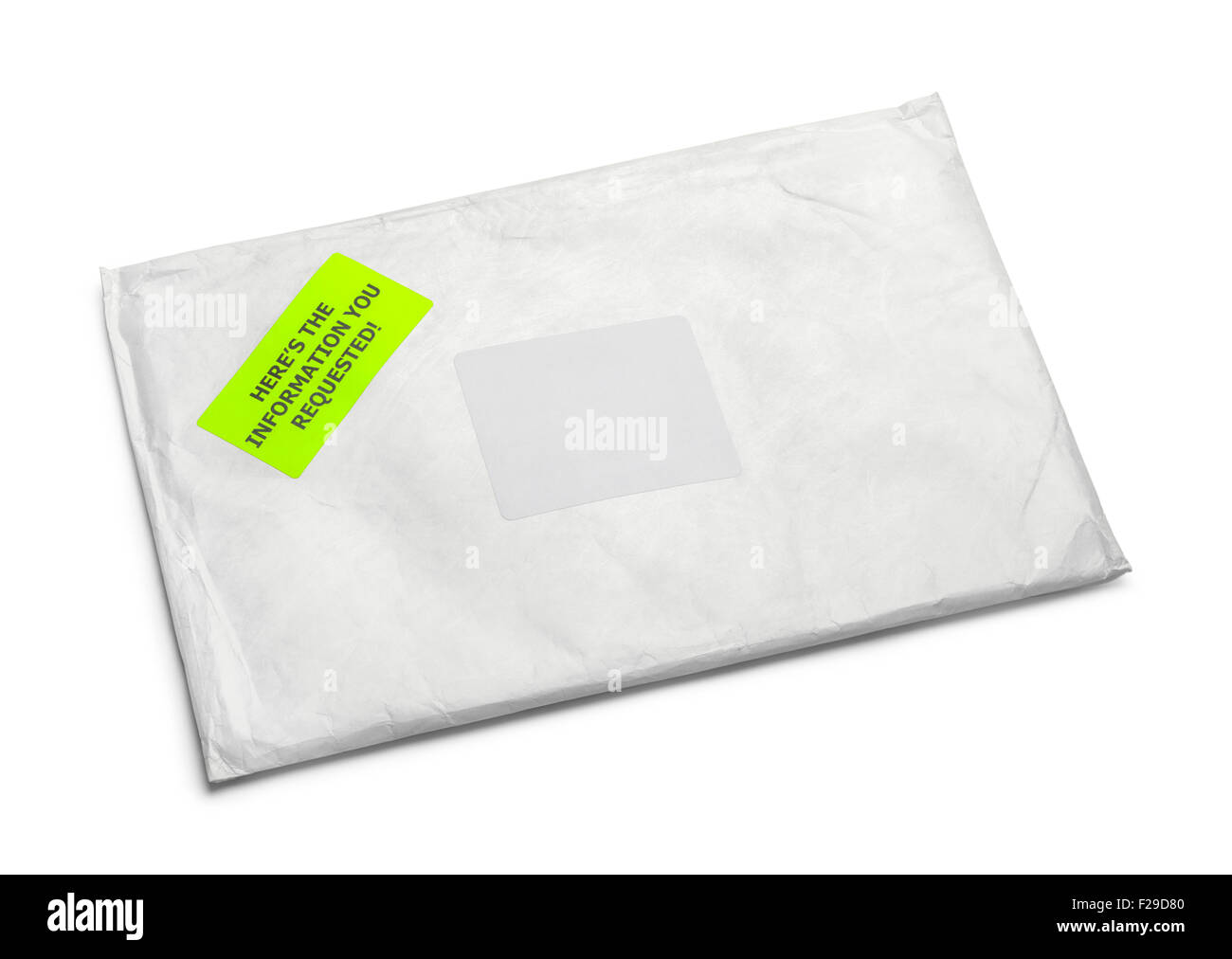 Large Mail Packet with Copy Space Isolated on White Background Stock ...