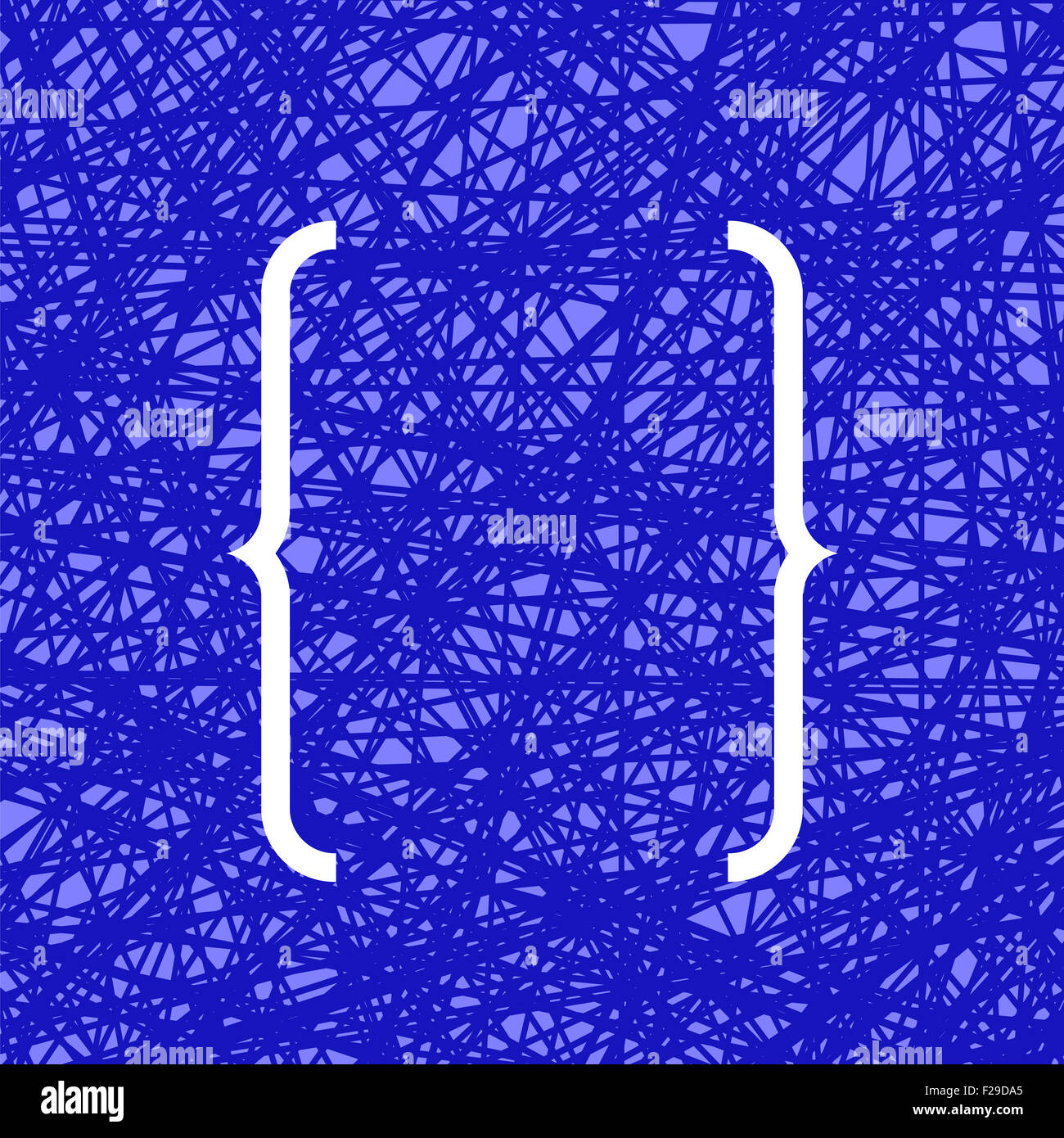 Curly Bracket Icon Stock Photo - Alamy