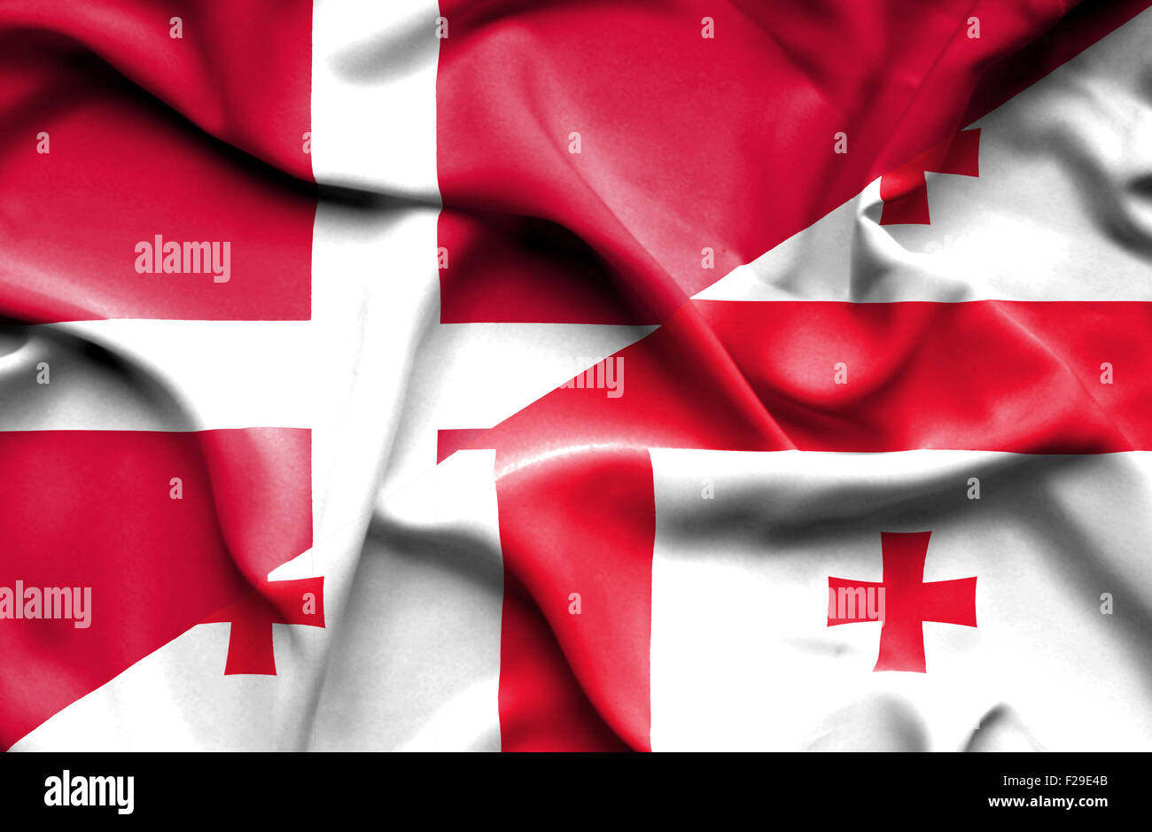 Georgia denmark flag hi-res stock photography and images - Alamy