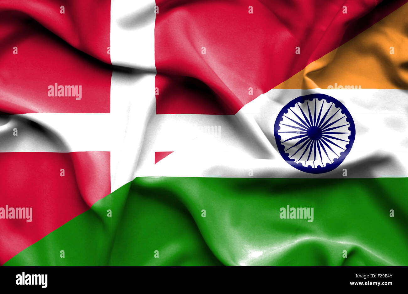 Denmark india flag hi-res stock photography and images - Alamy