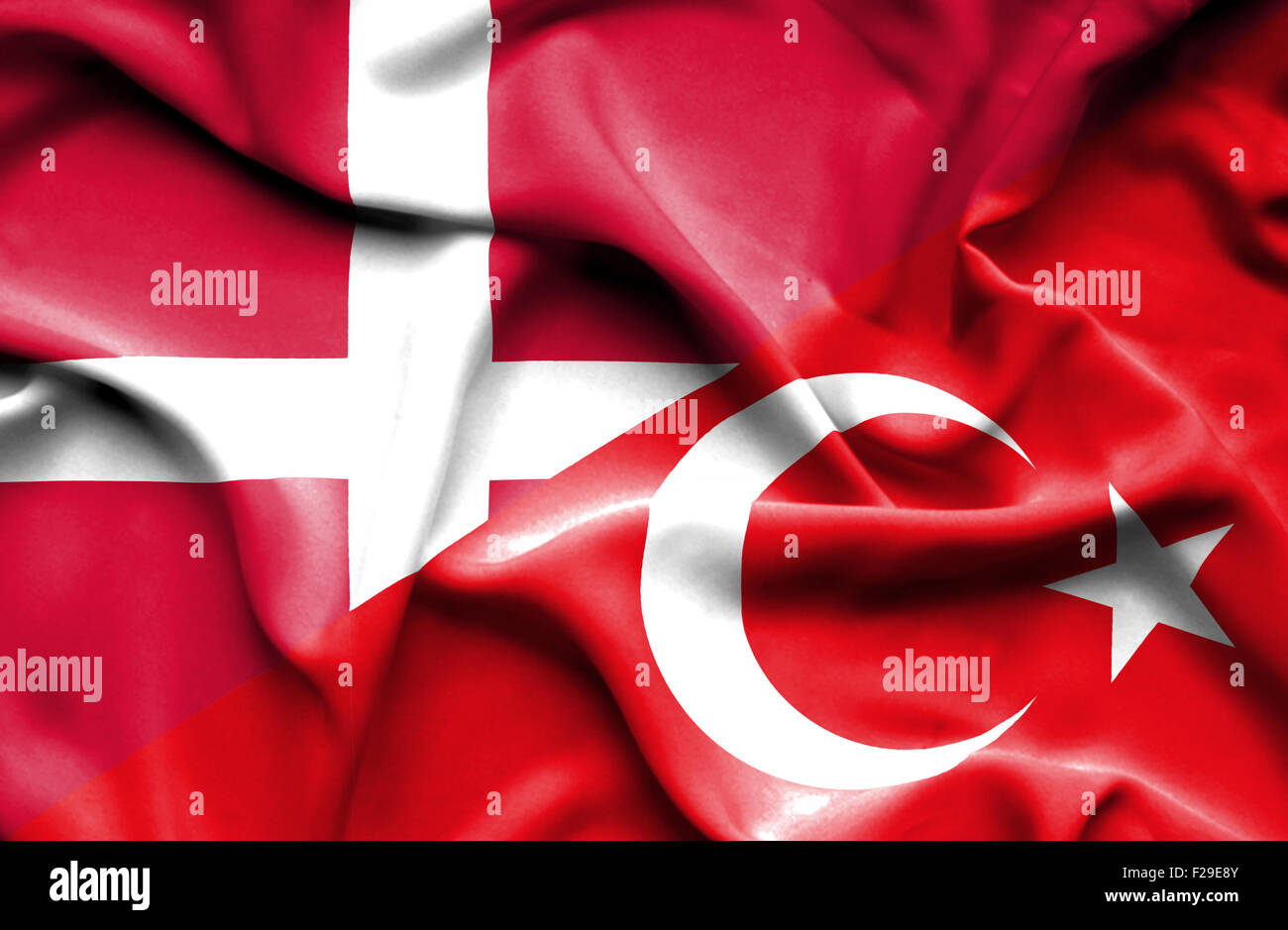 Turkey denmark flag hi-res stock photography and images - Alamy