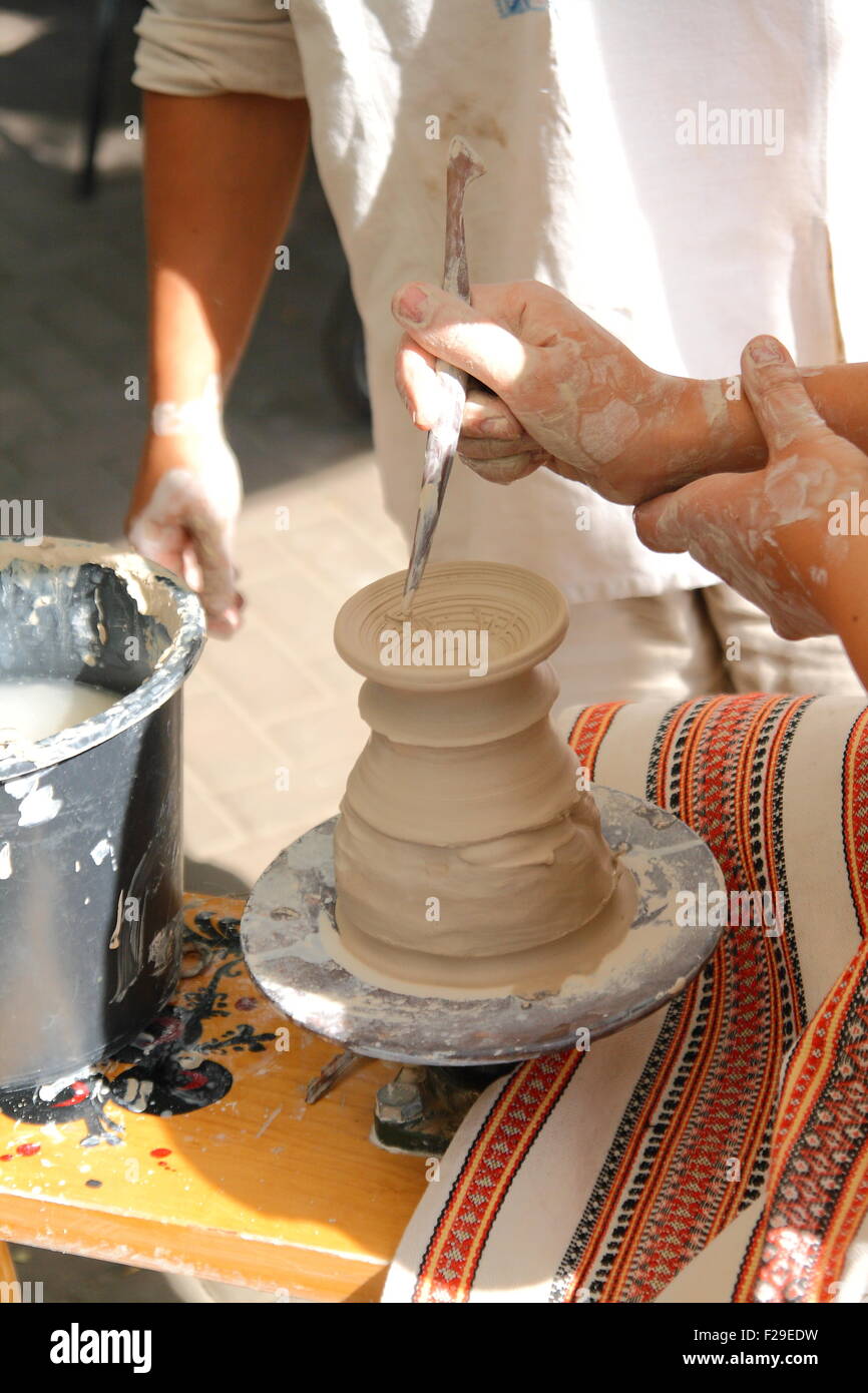 The potter's wheel Stock Photo - Alamy