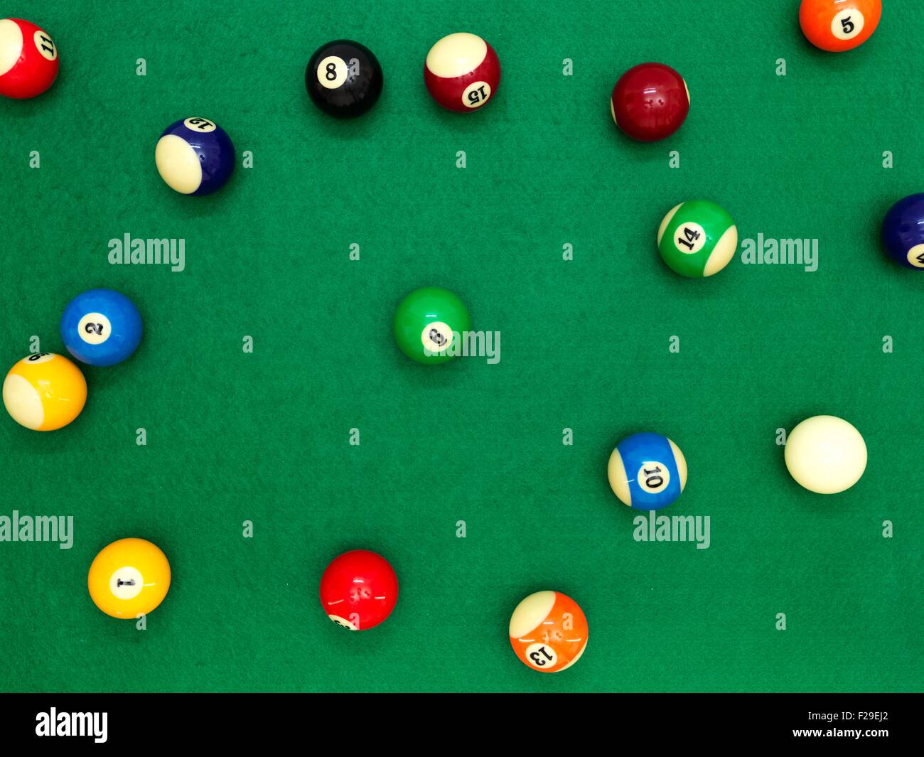 A close up shot billiard balls Stock Photo - Alamy