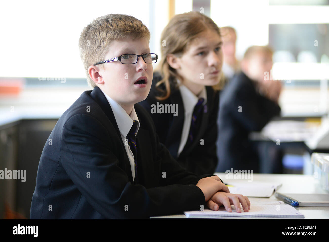School pupils in a science class. Picture: Scott Bairstow/Alamy Stock ...
