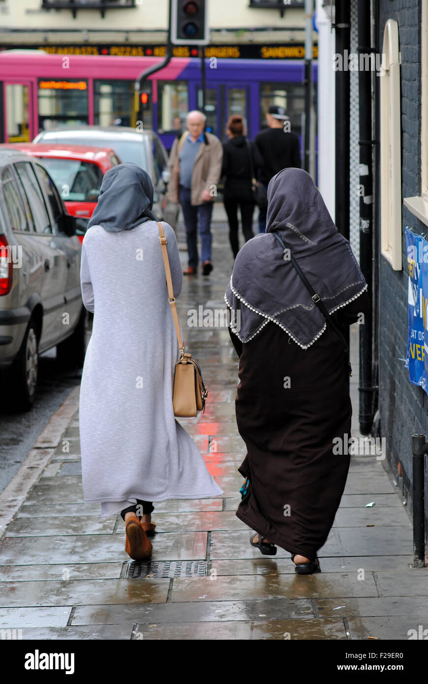 Two Muslim women wearing hijab in England UK Stock Photo - Alamy