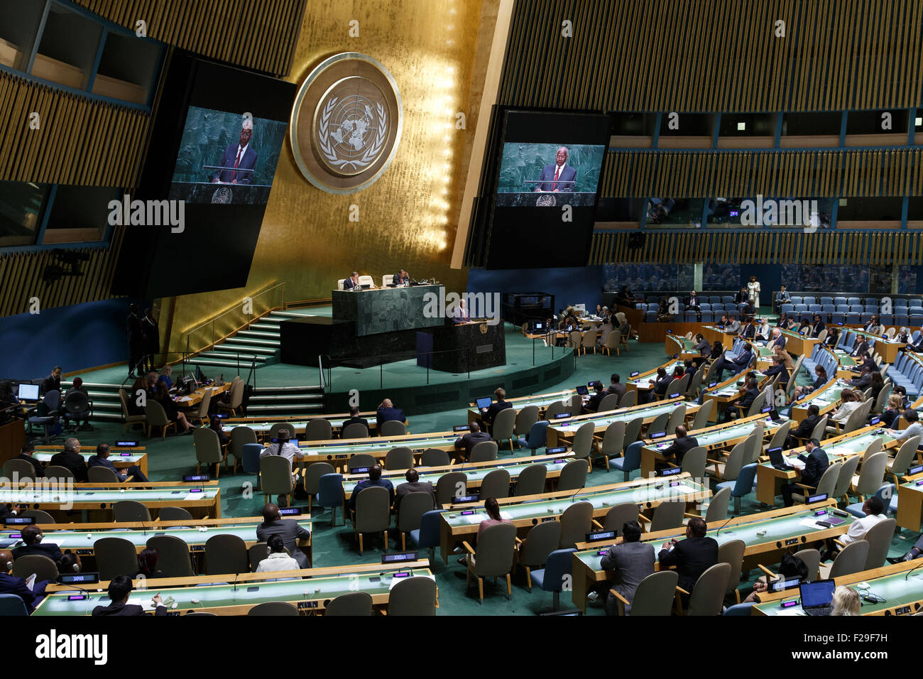 New York, USA. 14th Sep, 2015. The closing ceremony of the 69th session ...