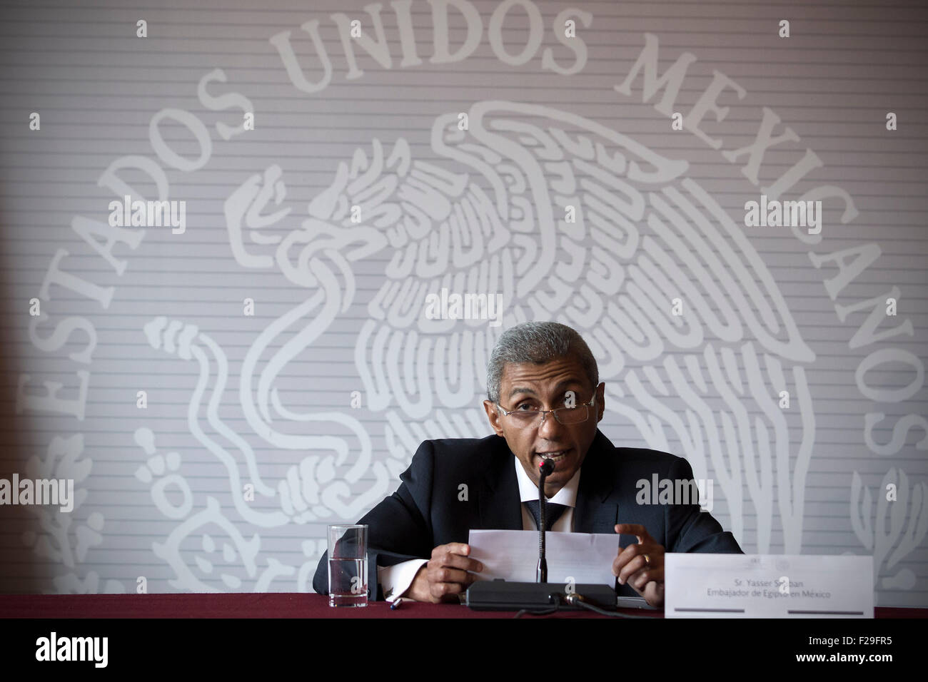 Mexico City, Mexico. 14th Sep, 2015. Egyptian Ambassador to Mexico ...