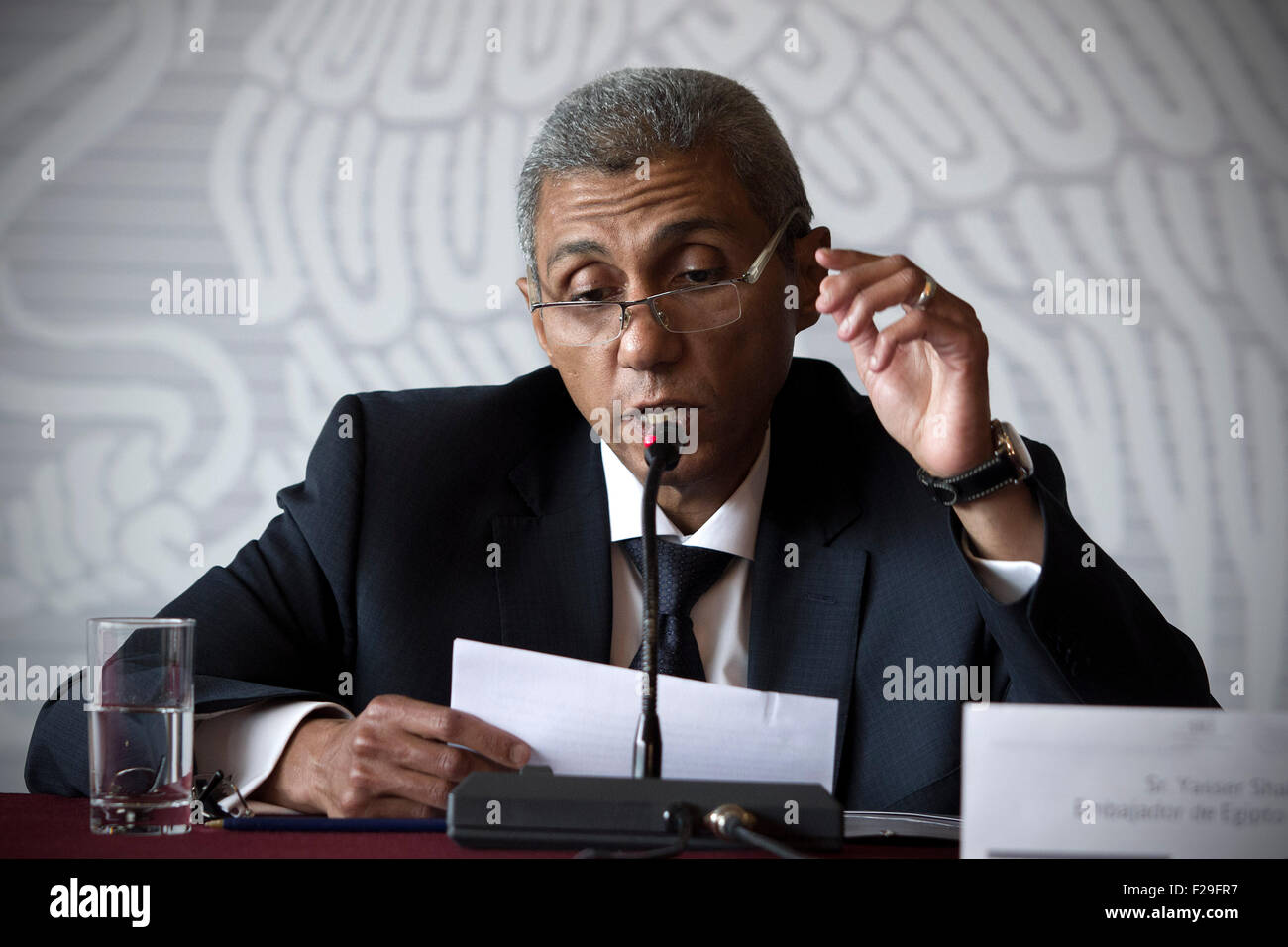 Mexico City, Mexico. 14th Sep, 2015. Egyptian Ambassador to Mexico ...