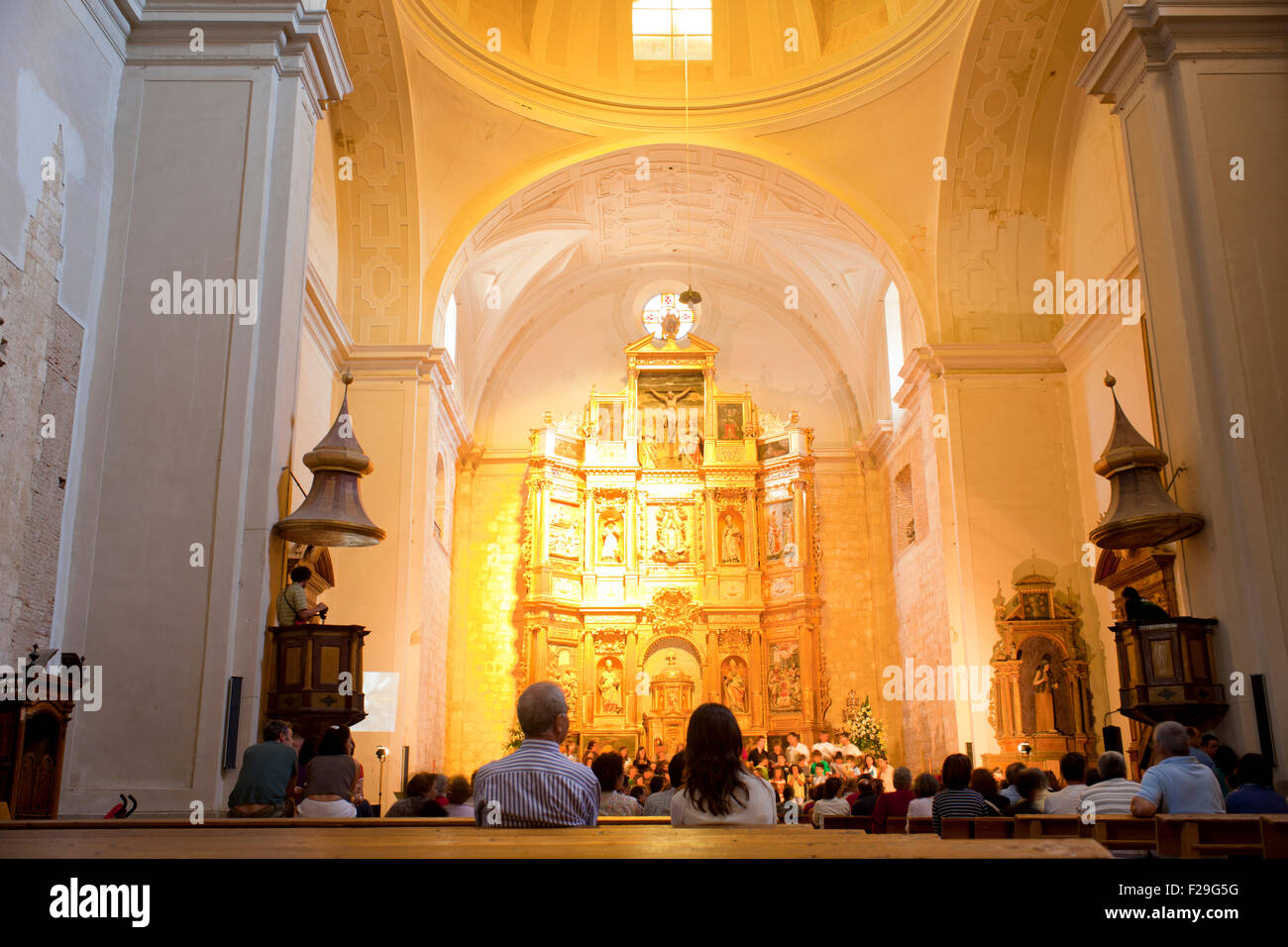 Interior of a church, Spain Stock Photo - Alamy