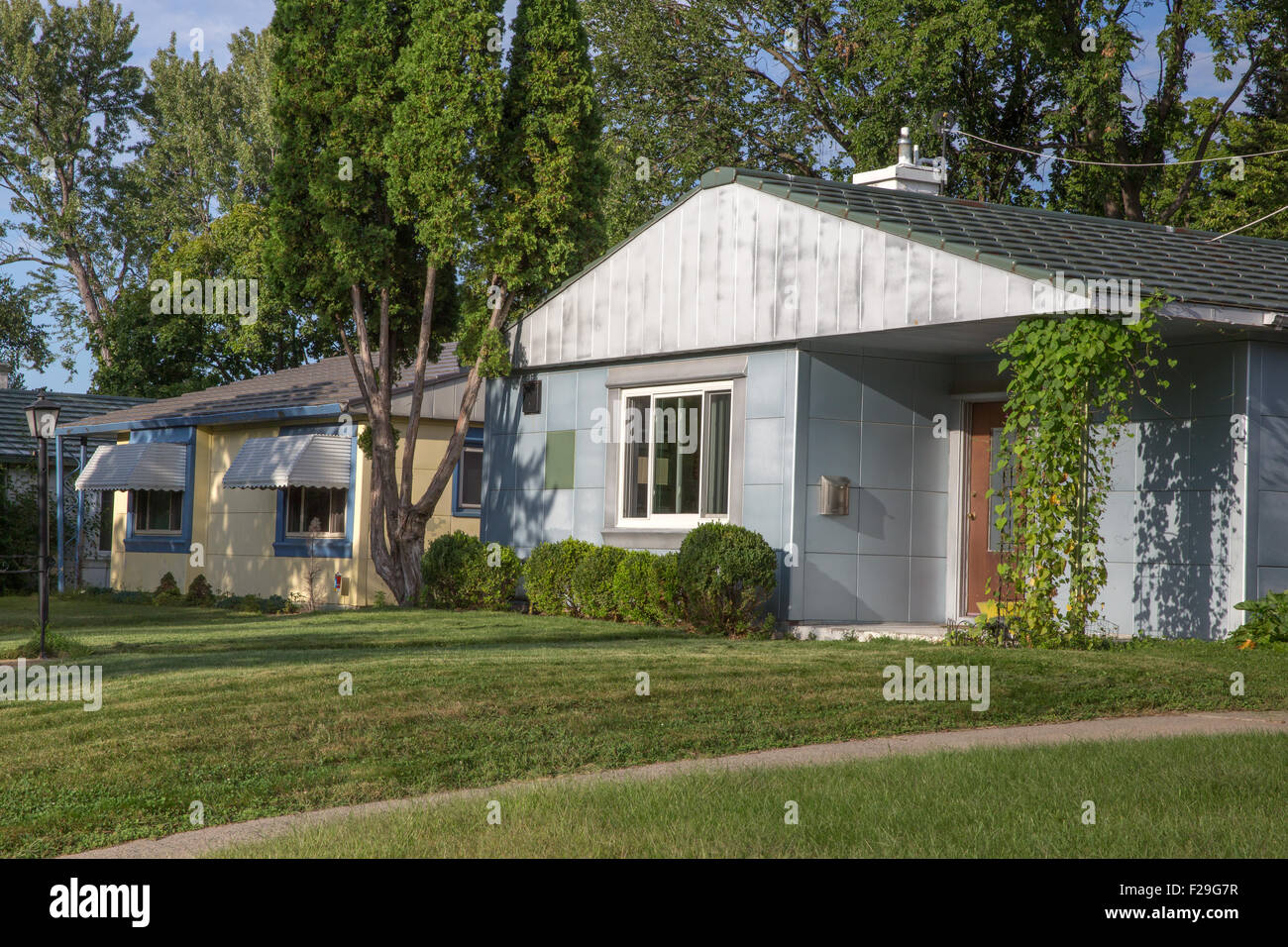 Lustron Homes in a historic district of Minneapolis, Minnesota Stock ...