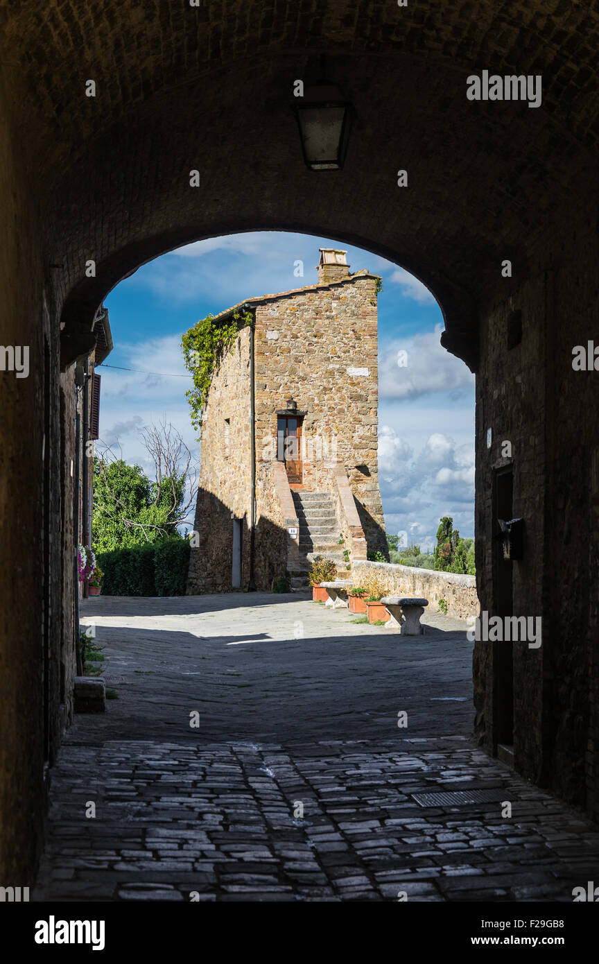 Little house in a medieval town in Tuscany, Italy Stock Photo - Alamy