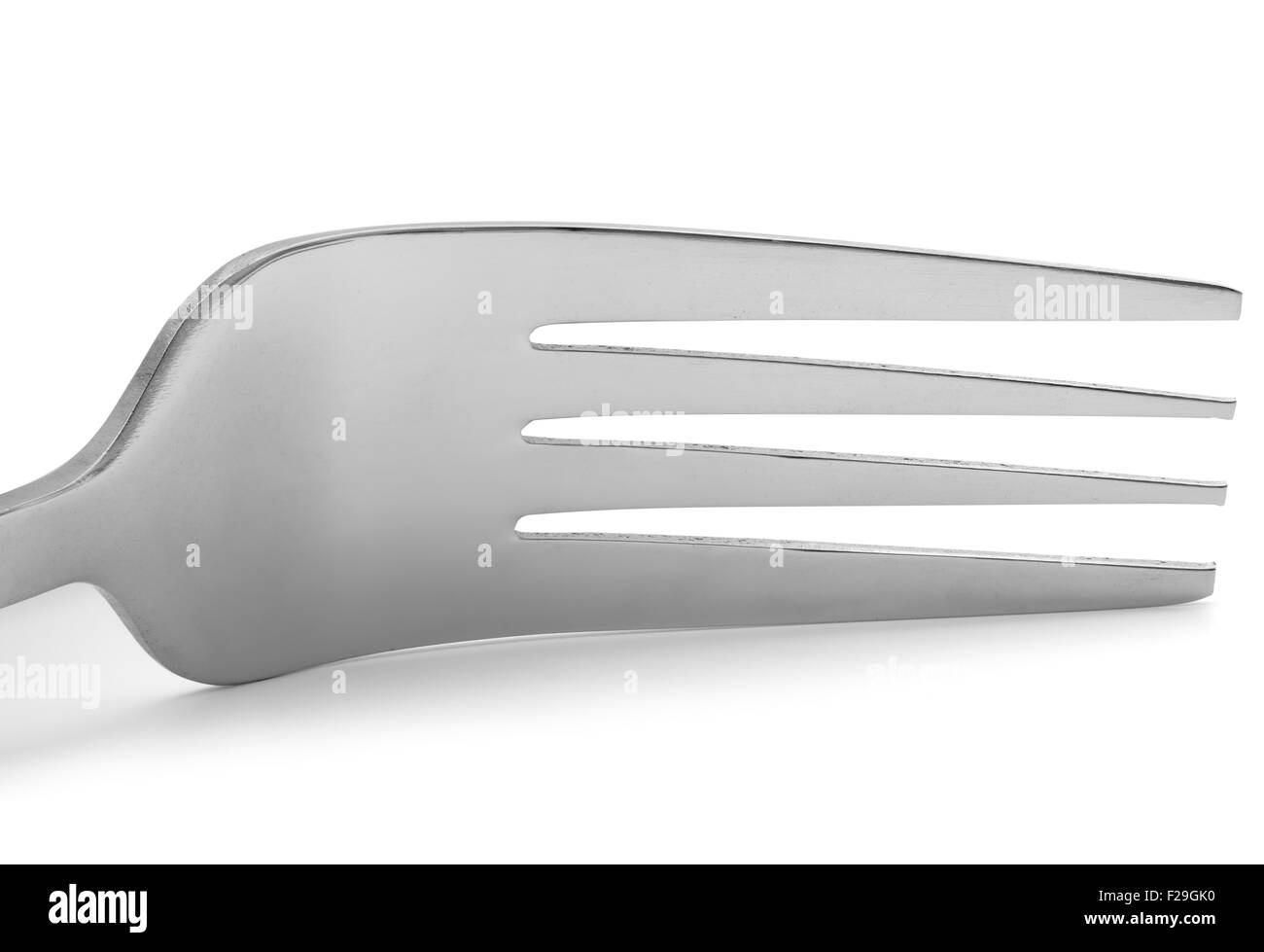 Fork on white background close-up isolated Stock Photo - Alamy