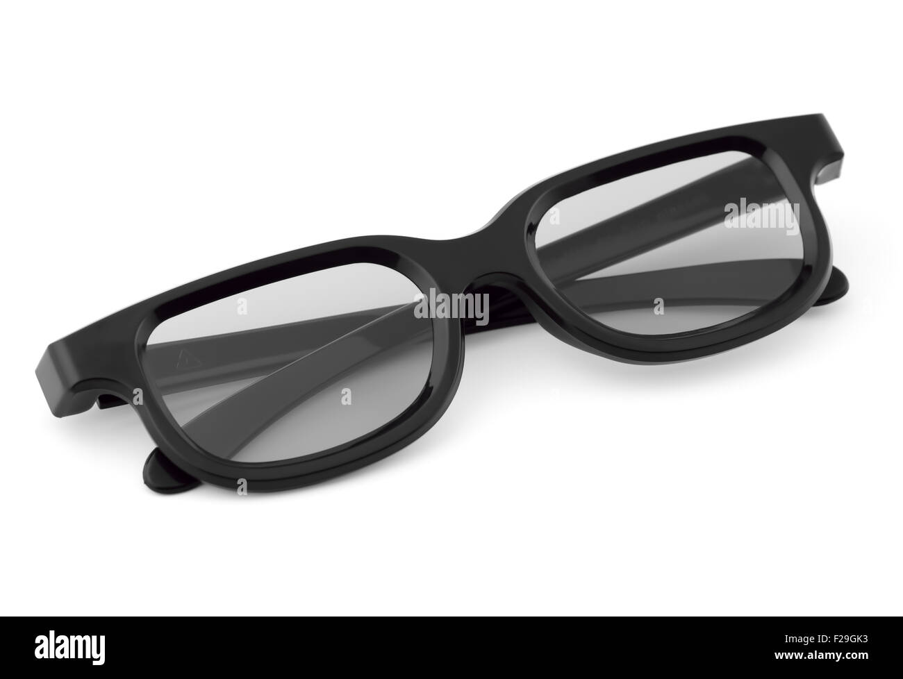 Sunglasses transparent black frame on a white background, isolated ...