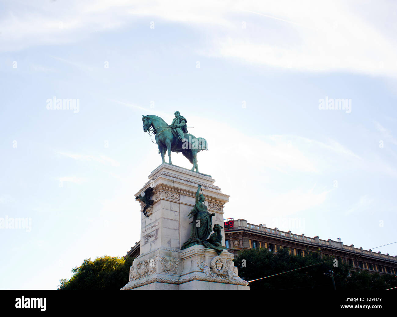 Garibaldi monument, Milan - Italy Stock Photo - Alamy