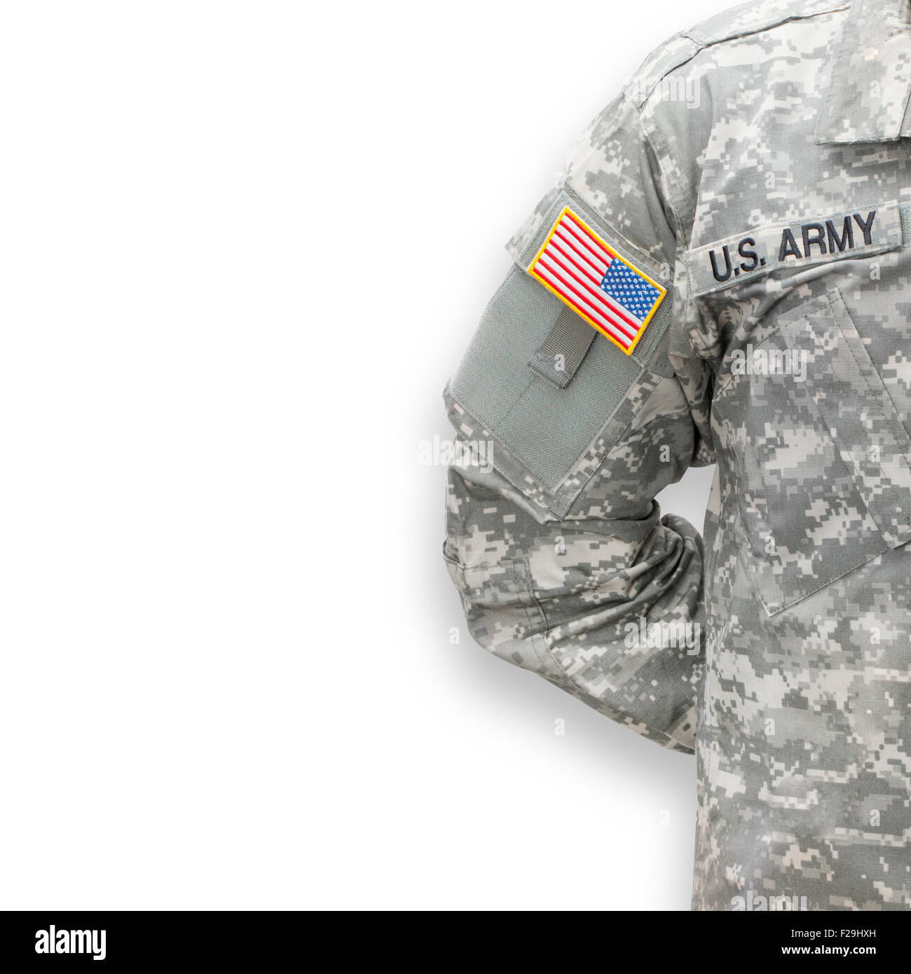 American soldier on white background series Stock Photo - Alamy