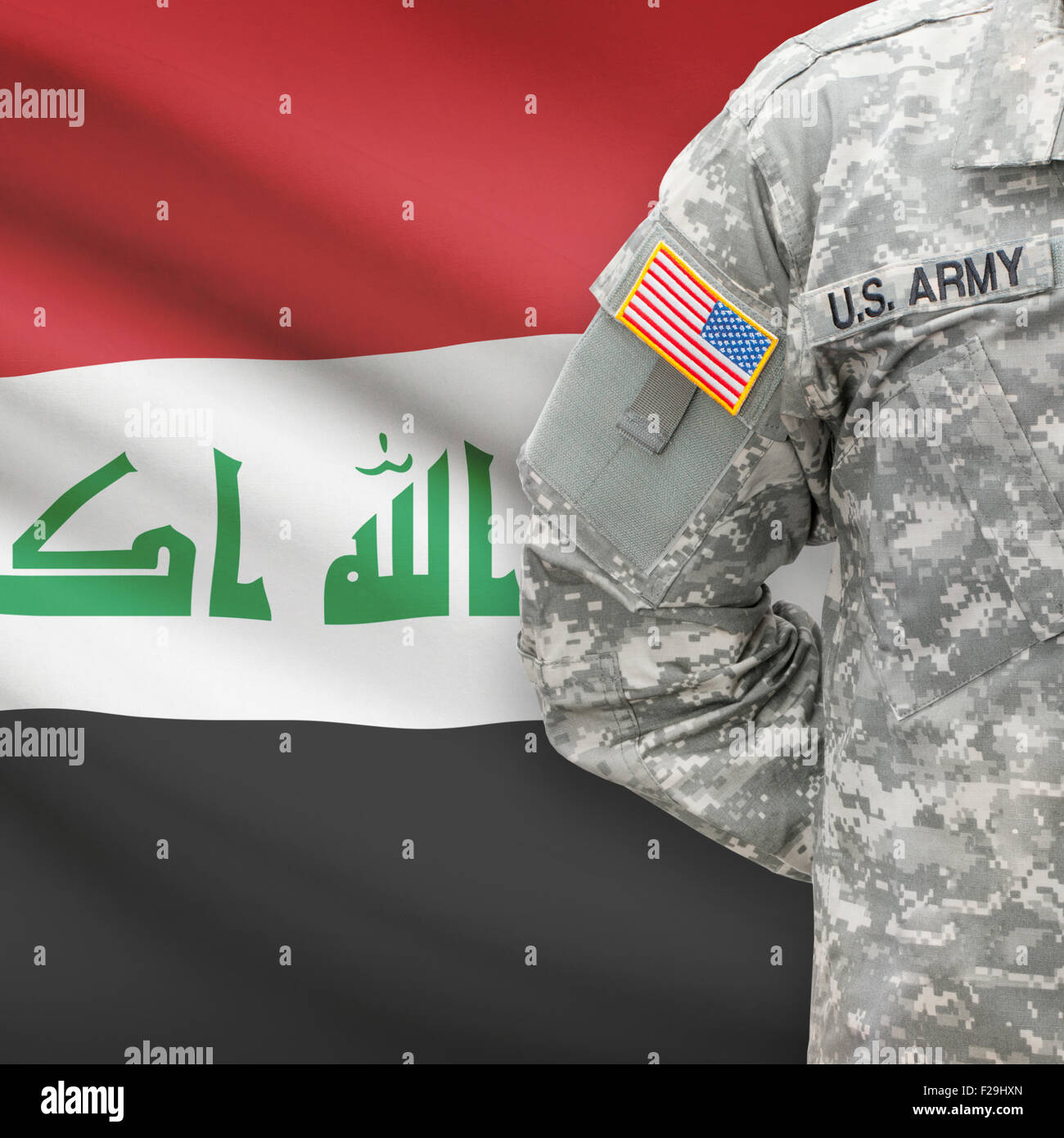Us army soldier iraq flag hi-res stock photography and images - Alamy