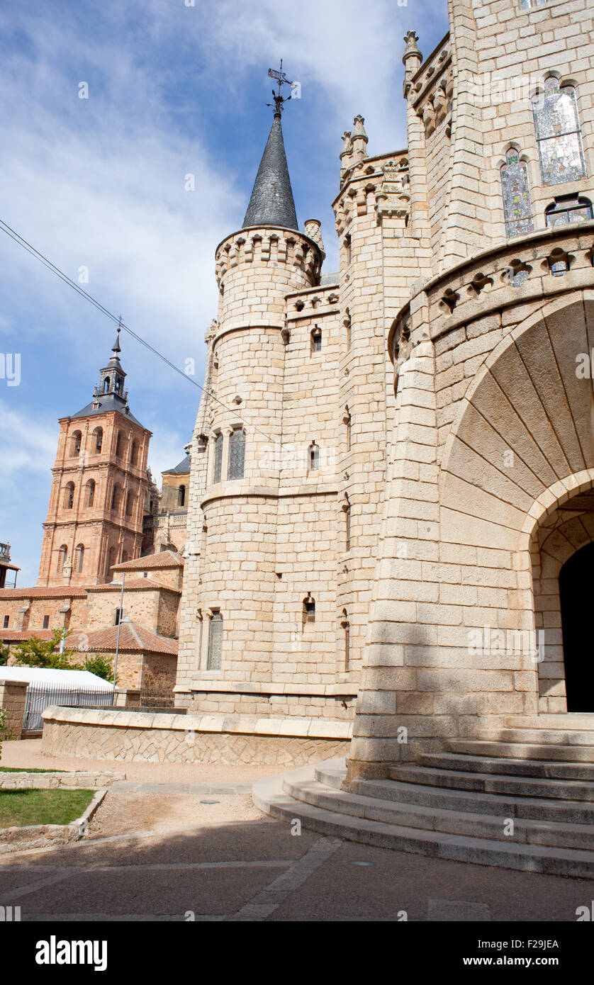The Episcopal Palace, Modernisme edifice in Astorga Stock Photo - Alamy