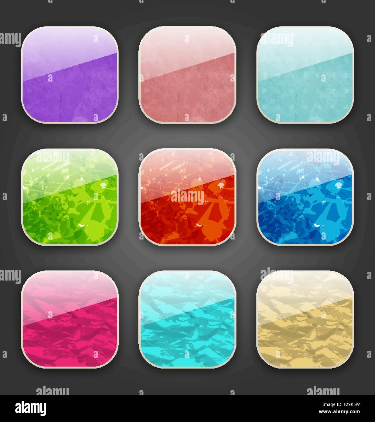 Backgrounds with grunge texture for the app icons Stock Vector Image ...
