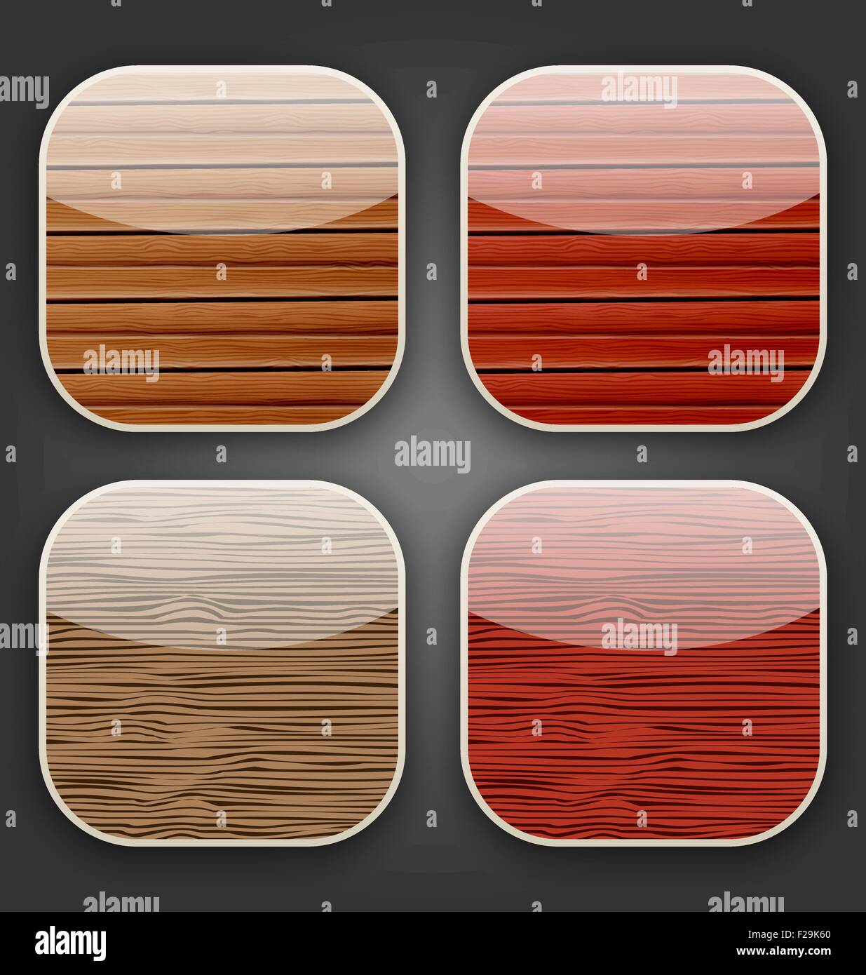 Backgrounds with wooden texture for the app icons Stock Vector Image ...