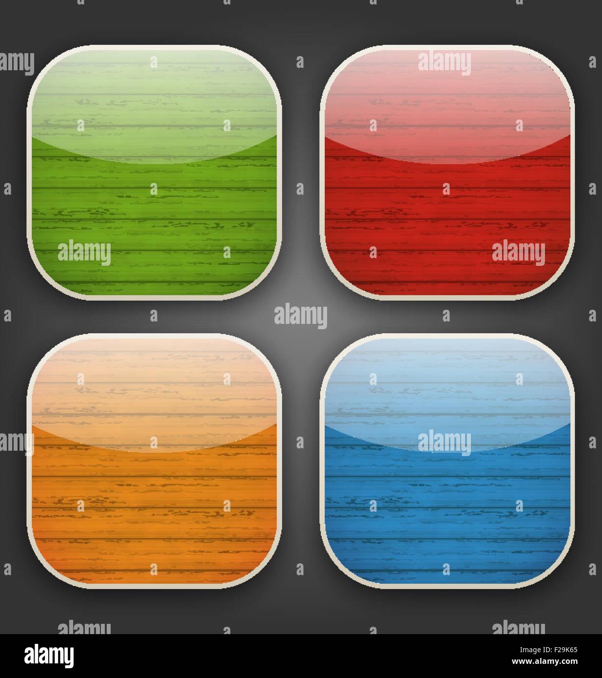 Backgrounds with colorful wooden texture for the app icons Stock Vector ...