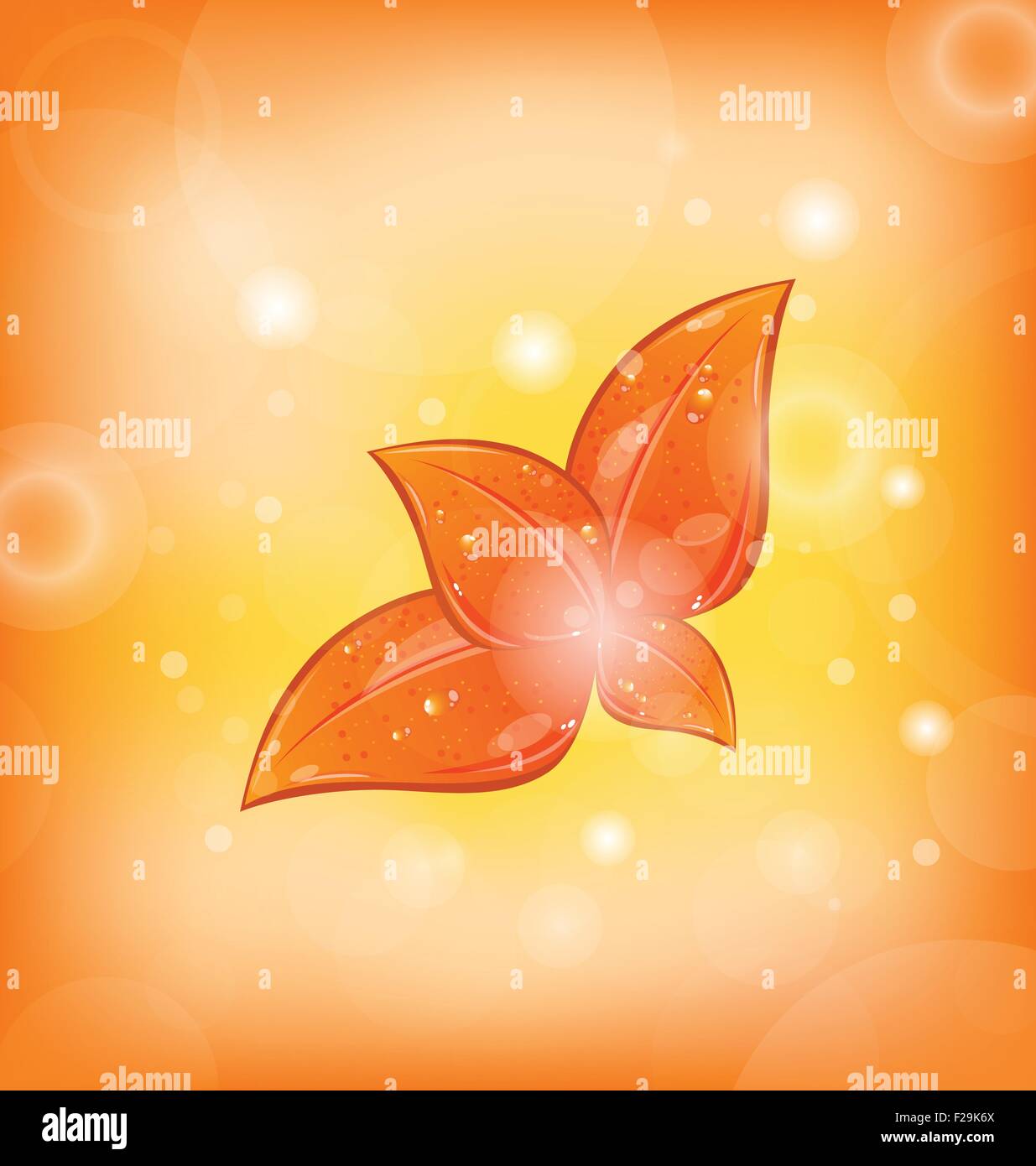 Autumnal background with set orange leaves Stock Vector Image & Art - Alamy