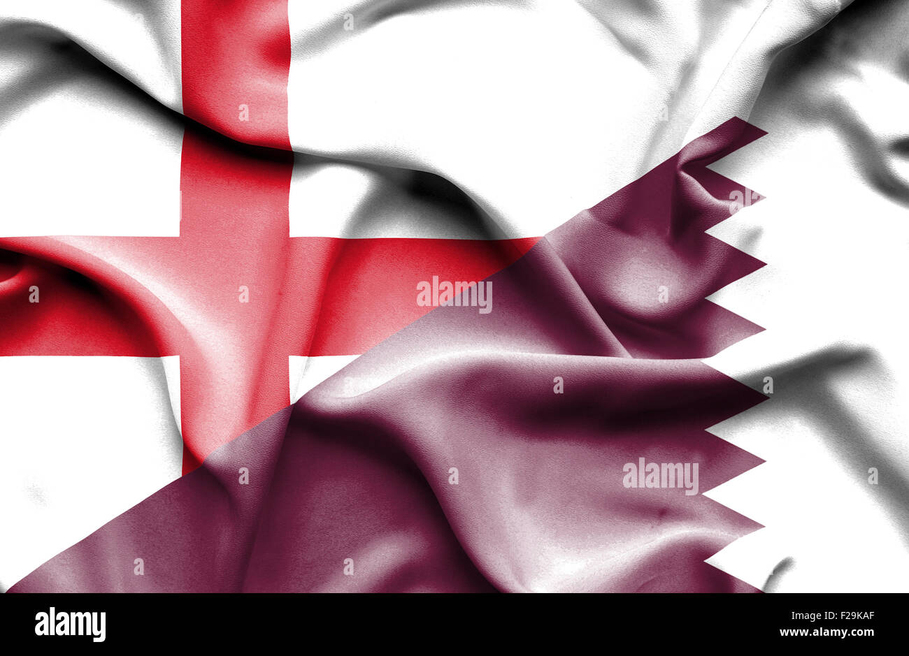 Flag england english qatar hi-res stock photography and images - Alamy