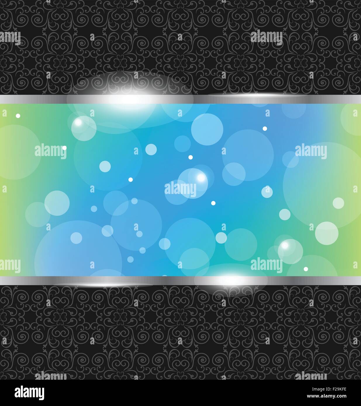 Abstract metallic background with floral texture Stock Vector Image ...