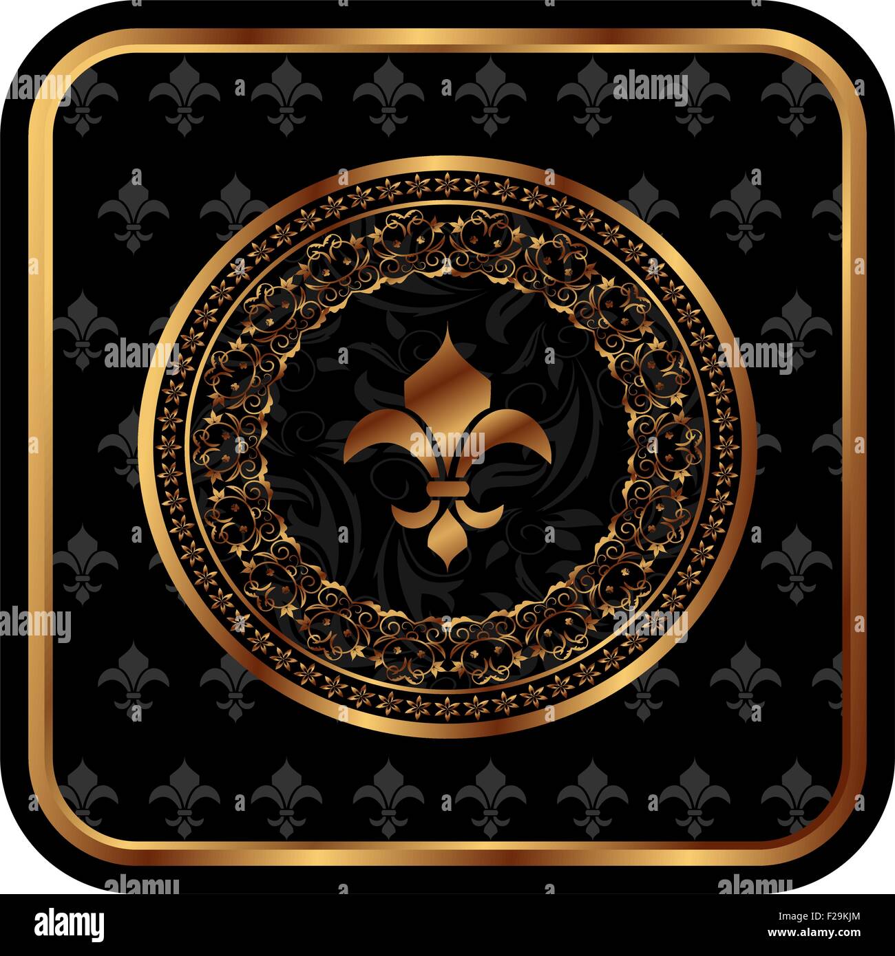 royal golden frame with Stock Vector Image & Art - Alamy