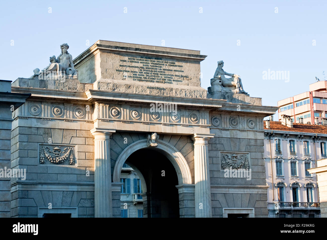 Porta Garibaldi - Garibaldi gate in Milan - Italy Stock Photo - Alamy
