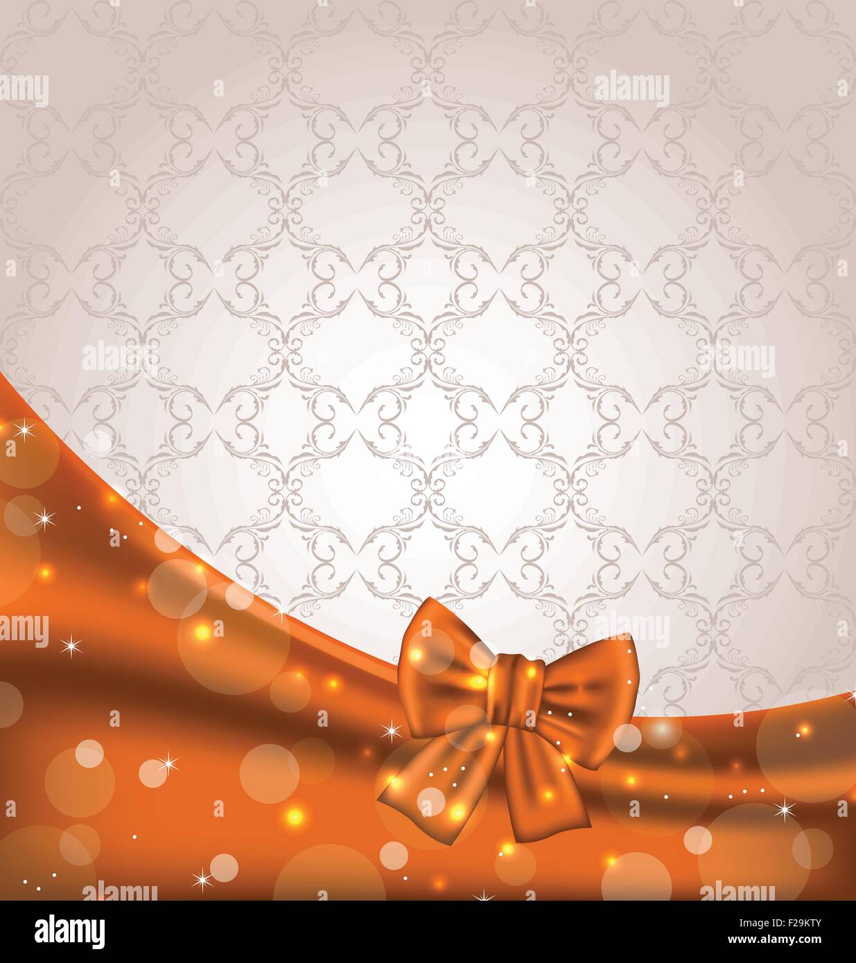 Cute brown backdrop with ribbon bow Stock Vector Image & Art - Alamy
