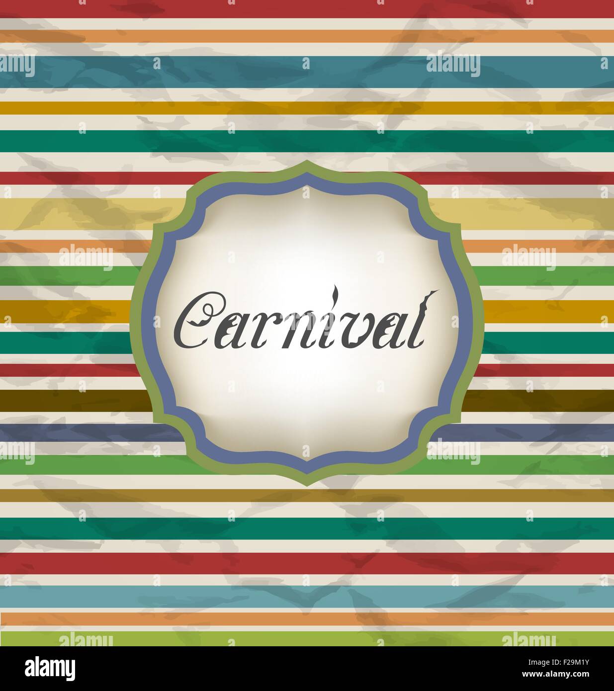 Old colorful card with advertising header for carnival Stock Vector ...