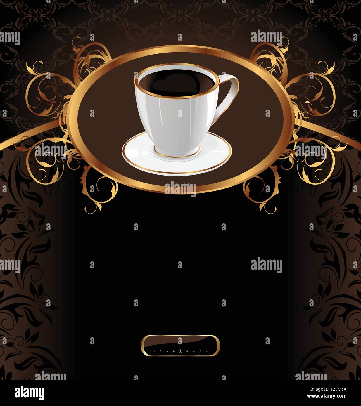 Vintage label for wrapping coffee, floral texture Stock Vector Image ...