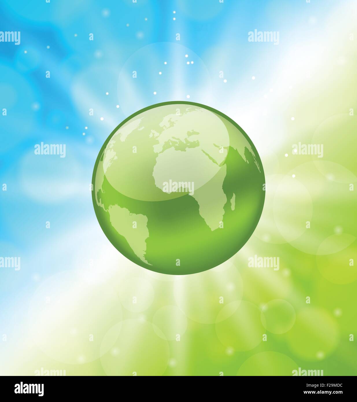 Planet earth on glowing abstract background Stock Vector Image & Art ...