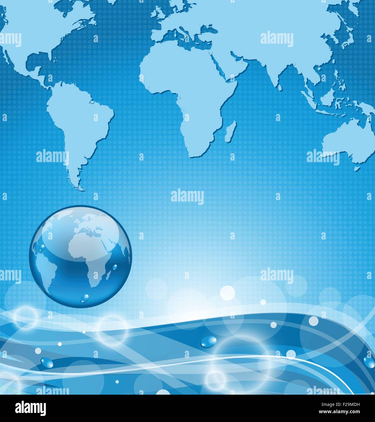 Abstract water background with earth Stock Vector Image & Art - Alamy