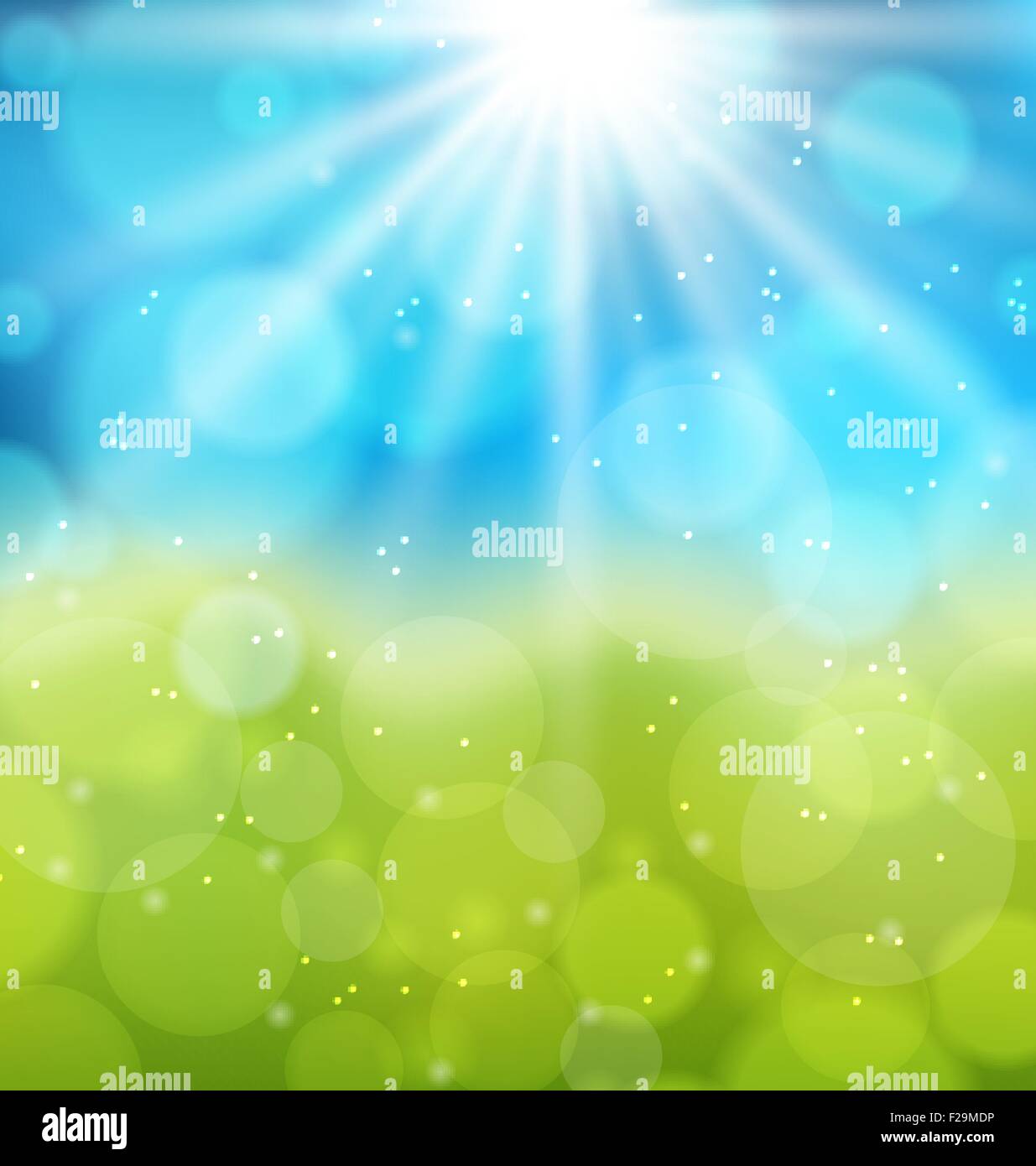 Sunny natural background with lens flare Stock Vector Image & Art - Alamy