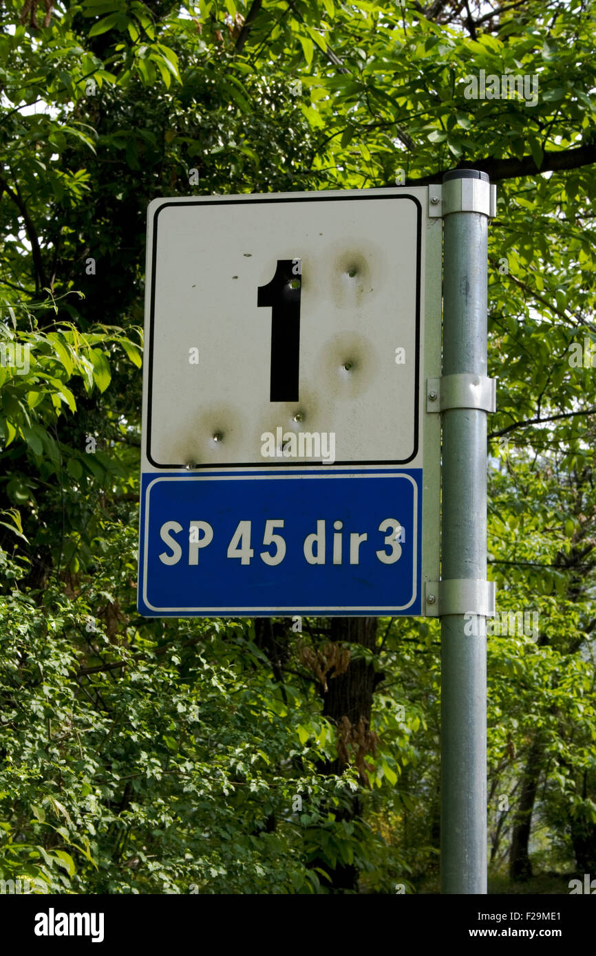 A pole of road signs hi-res stock photography and images - Alamy