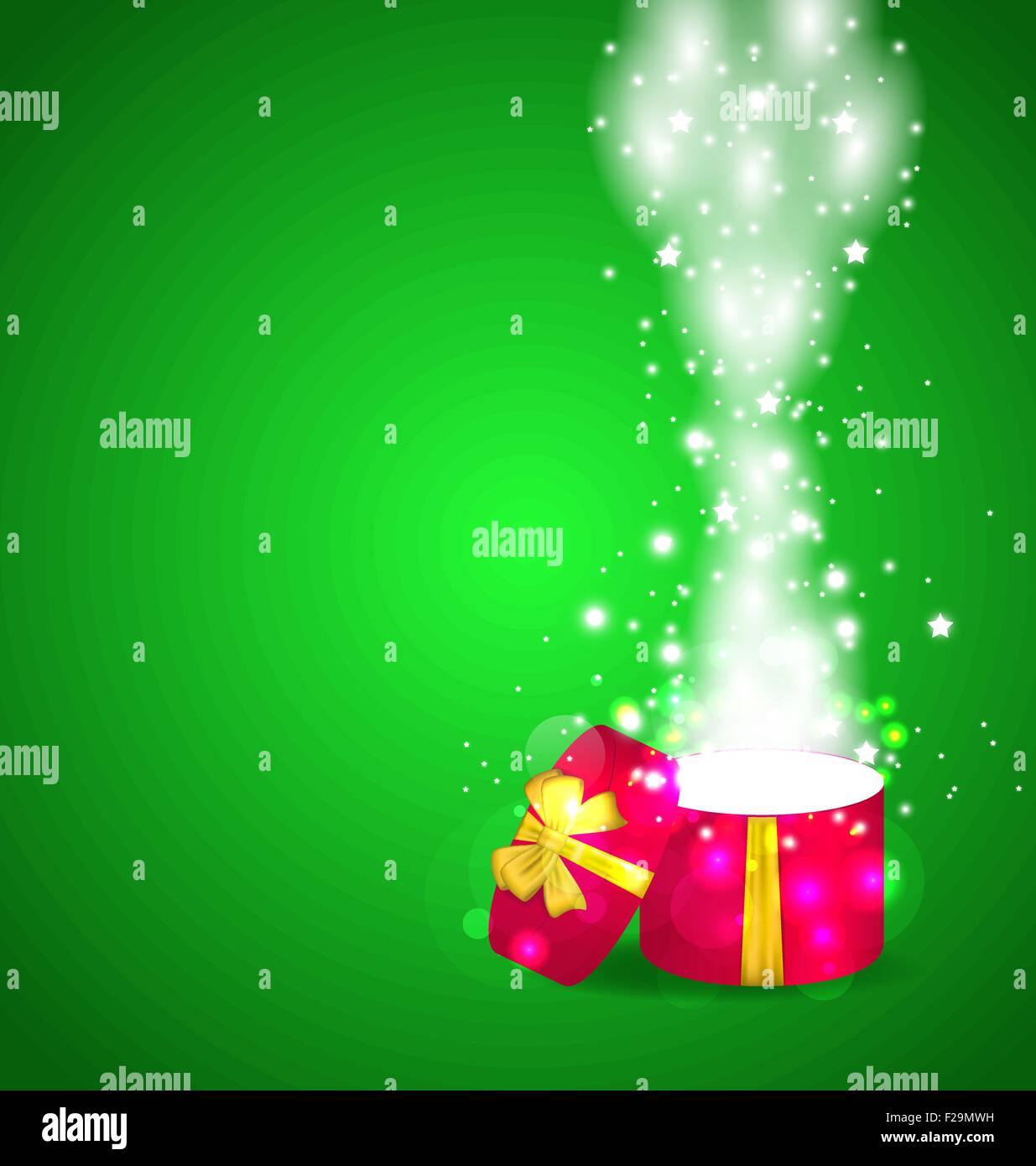 Christmas open magic gift box with copy space Stock Vector Image & Art ...