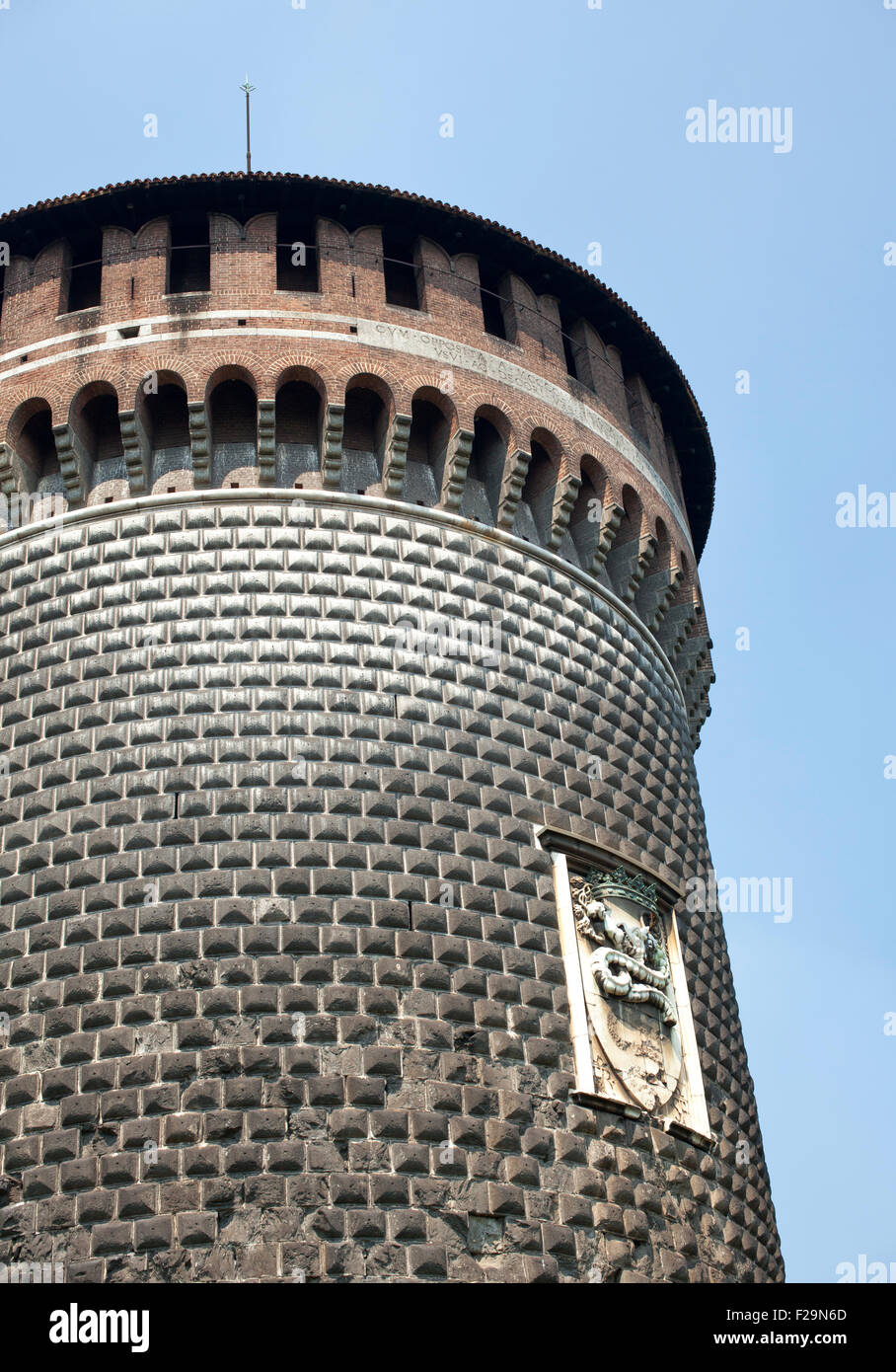 Castello Sforzesco tower, Milan - Italy Stock Photo - Alamy