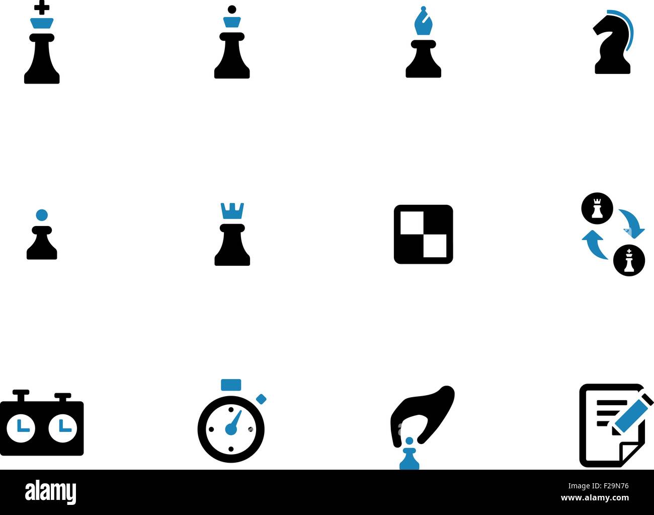 Chess duotone icons on white background Stock Vector Image & Art - Alamy