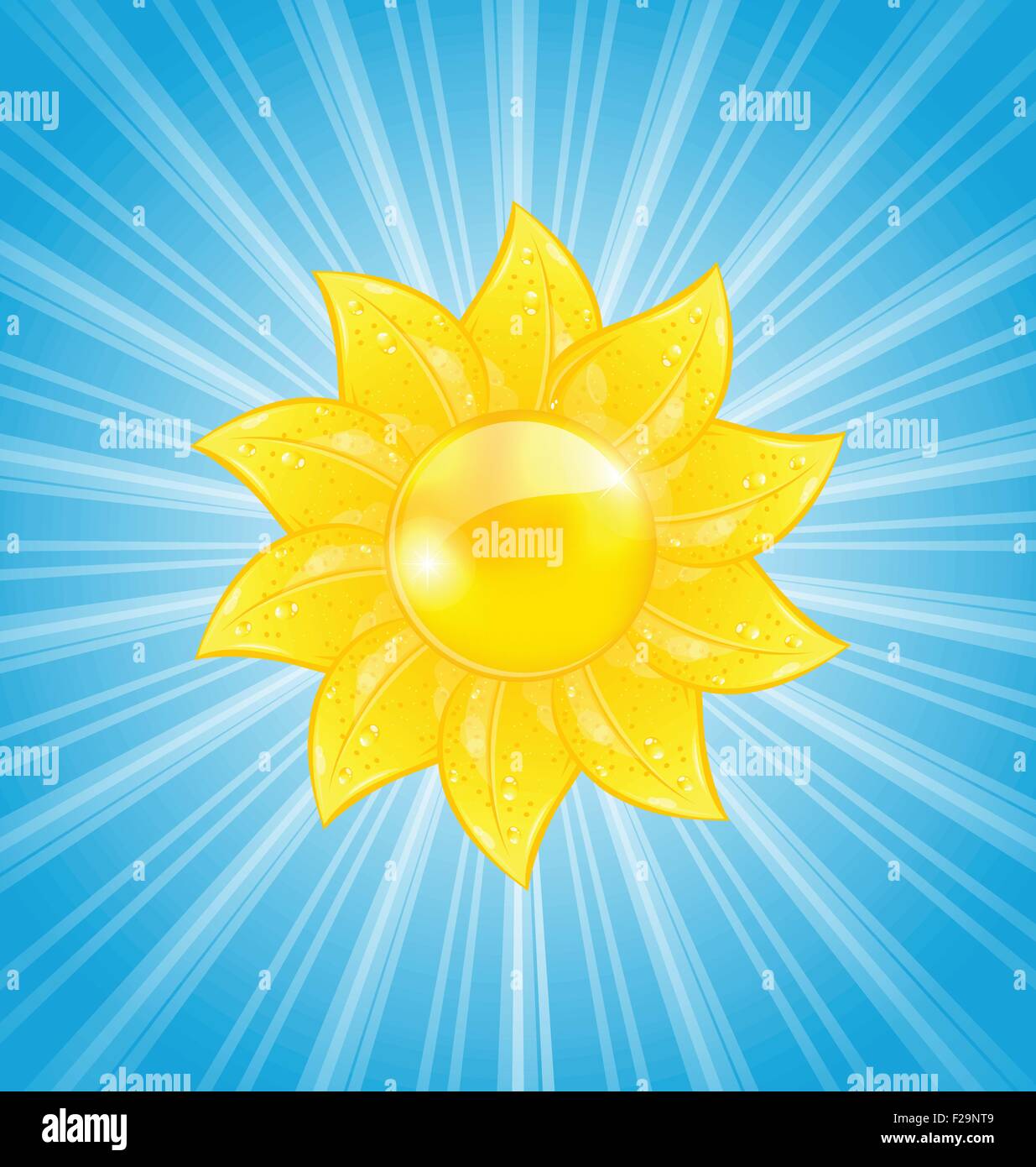 Sun shine beams rays light Stock Vector Images - Alamy