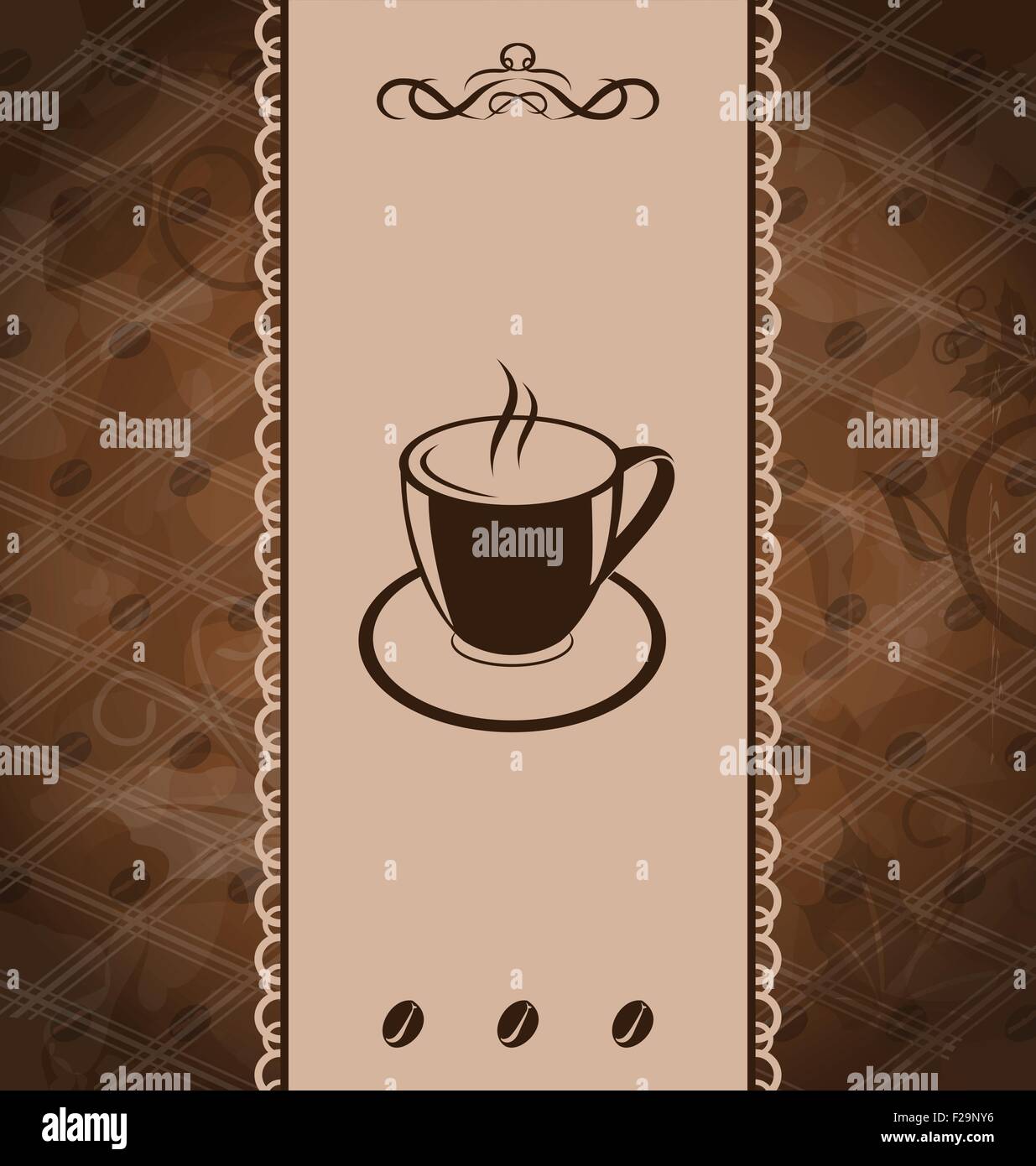 Vintage background for coffee menu, coffee bean texture Stock Vector ...