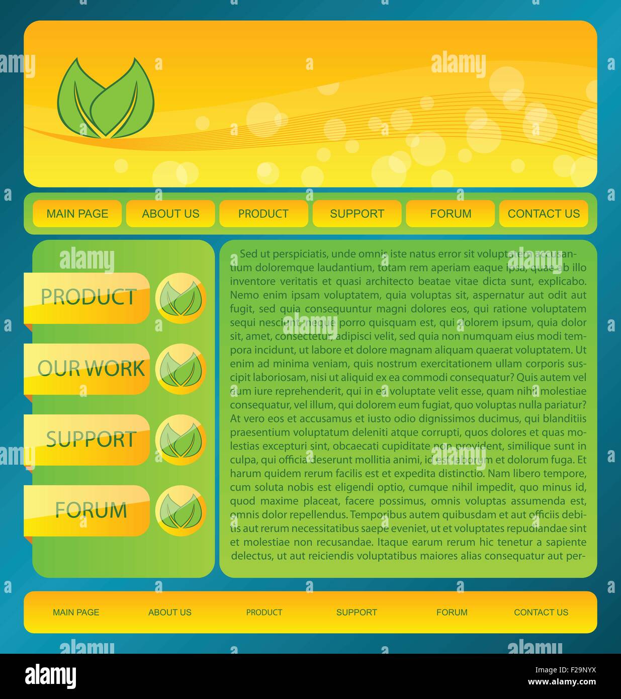 Eco friendly nature webdesign layout Stock Vector Image & Art - Alamy