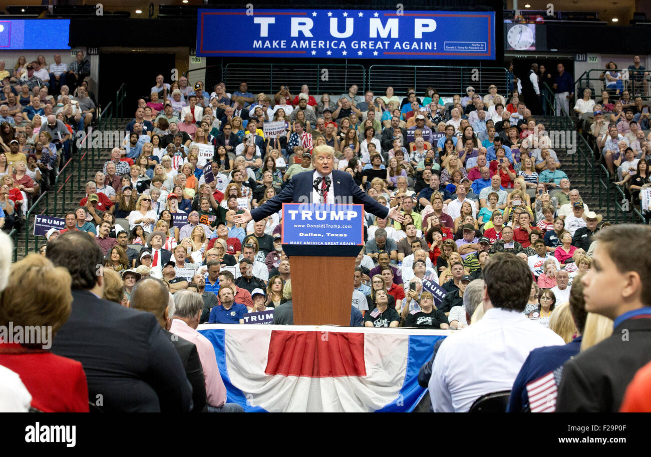 Dallas, Texas, USA. 14th September, 2015. Republican candidate Donald ...