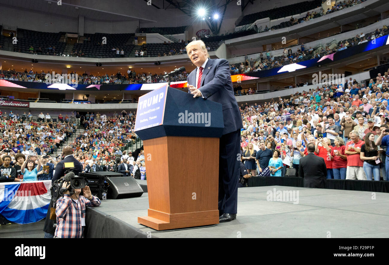Dallas, Texas, USA. 14th September, 2015. Republican candidate Donald ...