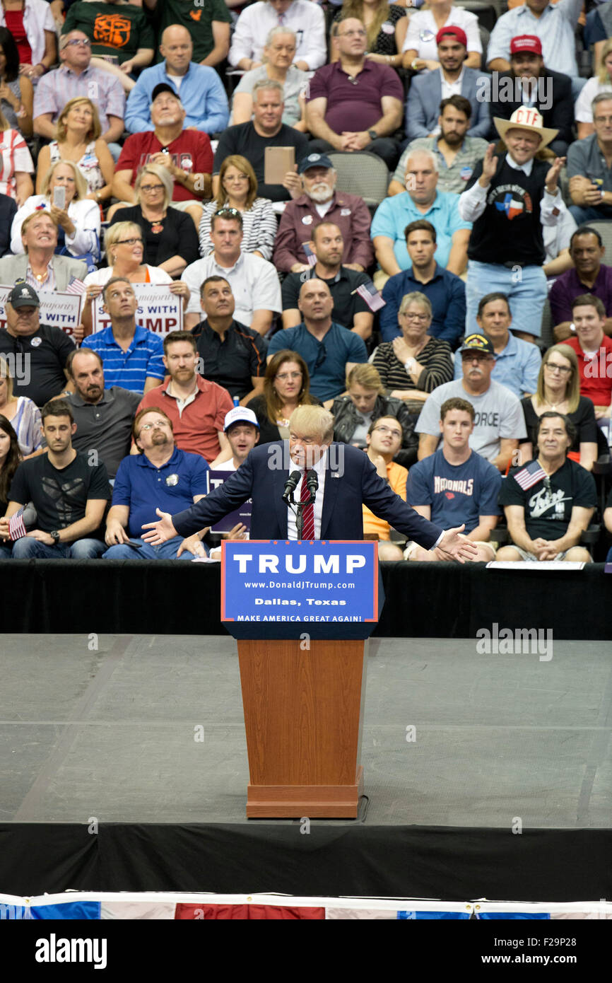 Dallas, Texas, USA. 14th September, 2015. Republican candidate Donald ...