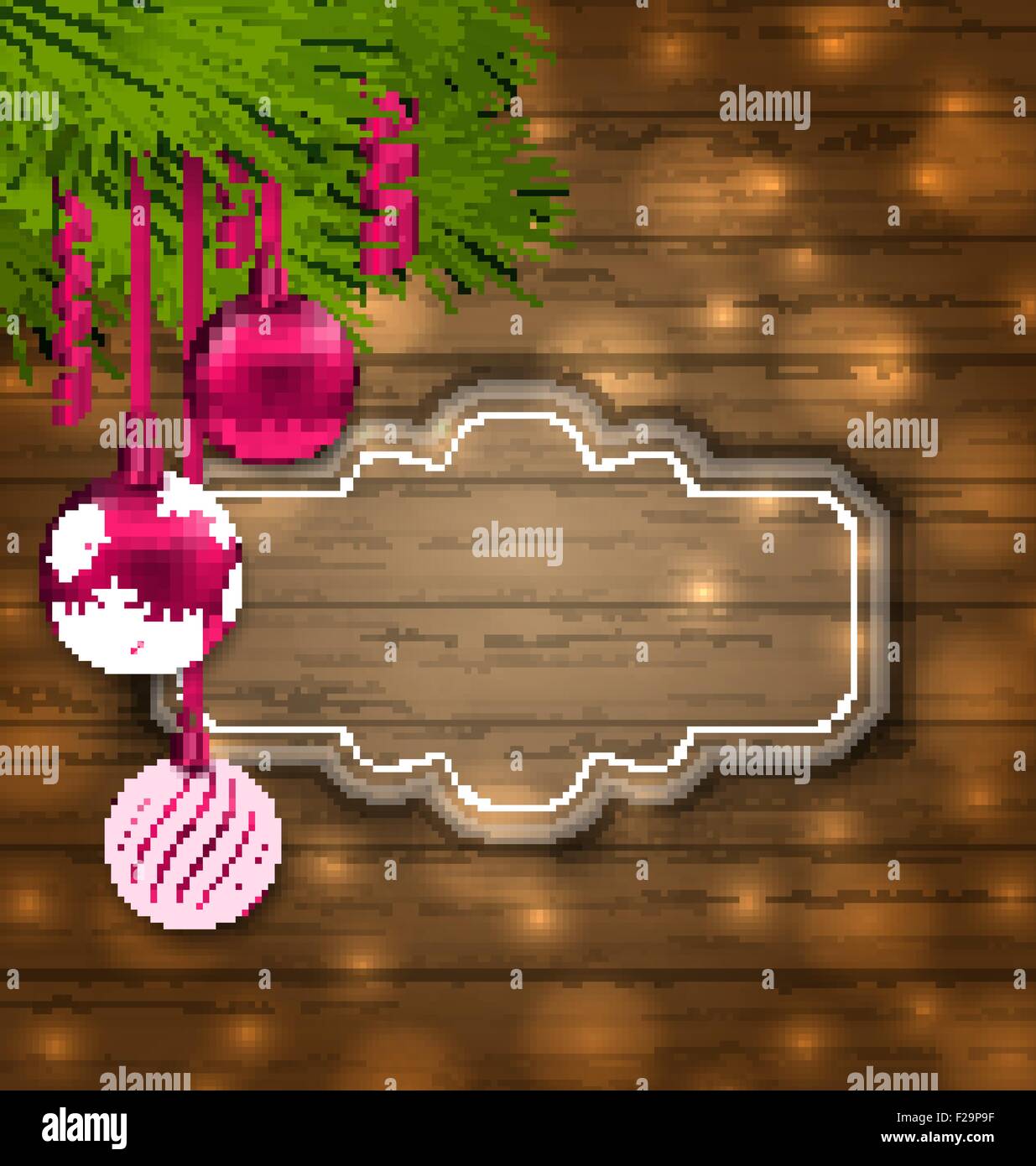 Fir twigs on light Stock Vector Images - Alamy