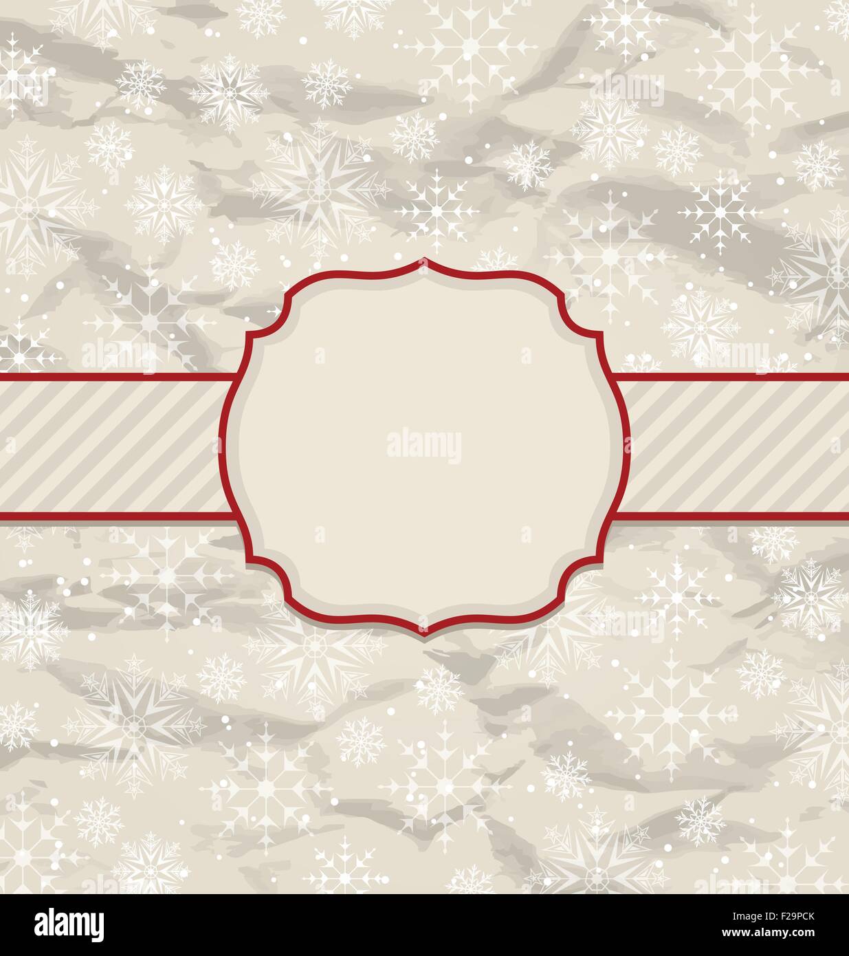 Old vintage invitation with snowflakes Stock Vector Image & Art - Alamy