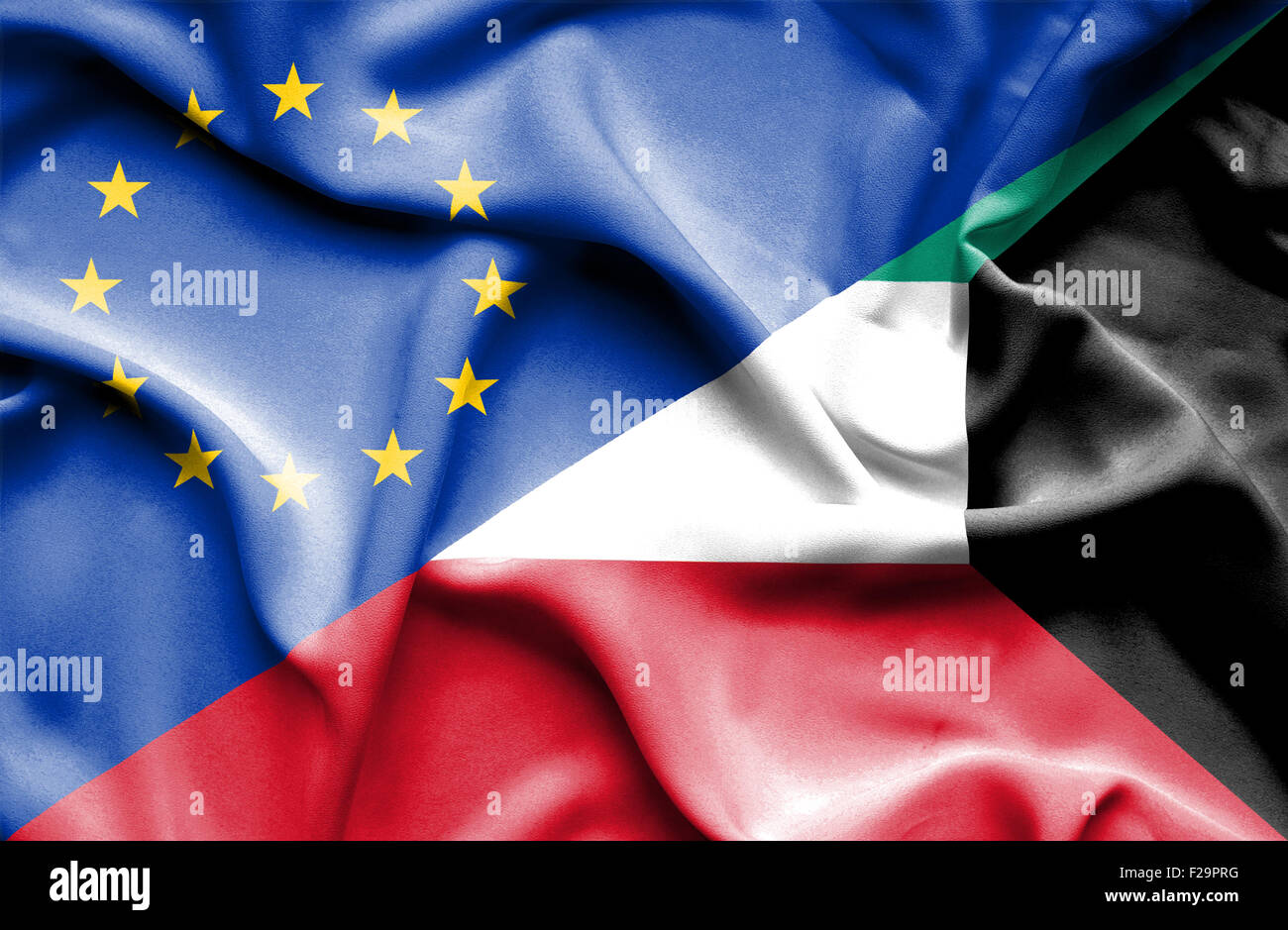 Kuwait european union flag hi-res stock photography and images - Alamy